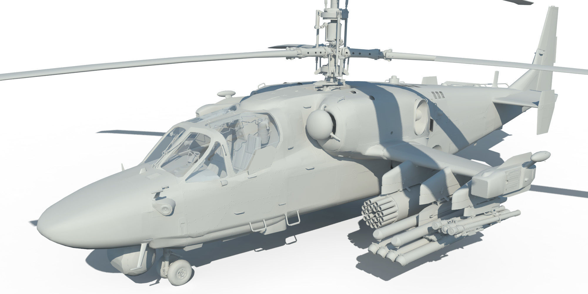 3D model 3D model Russian attack helicopter Ka-52 Hokum B Alligator VR ...