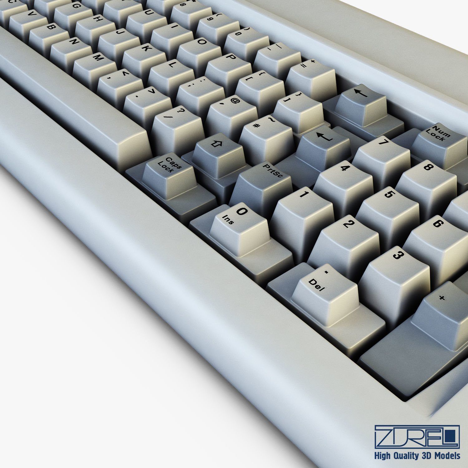 IBM 5150 Keyboard 3D model | CGTrader