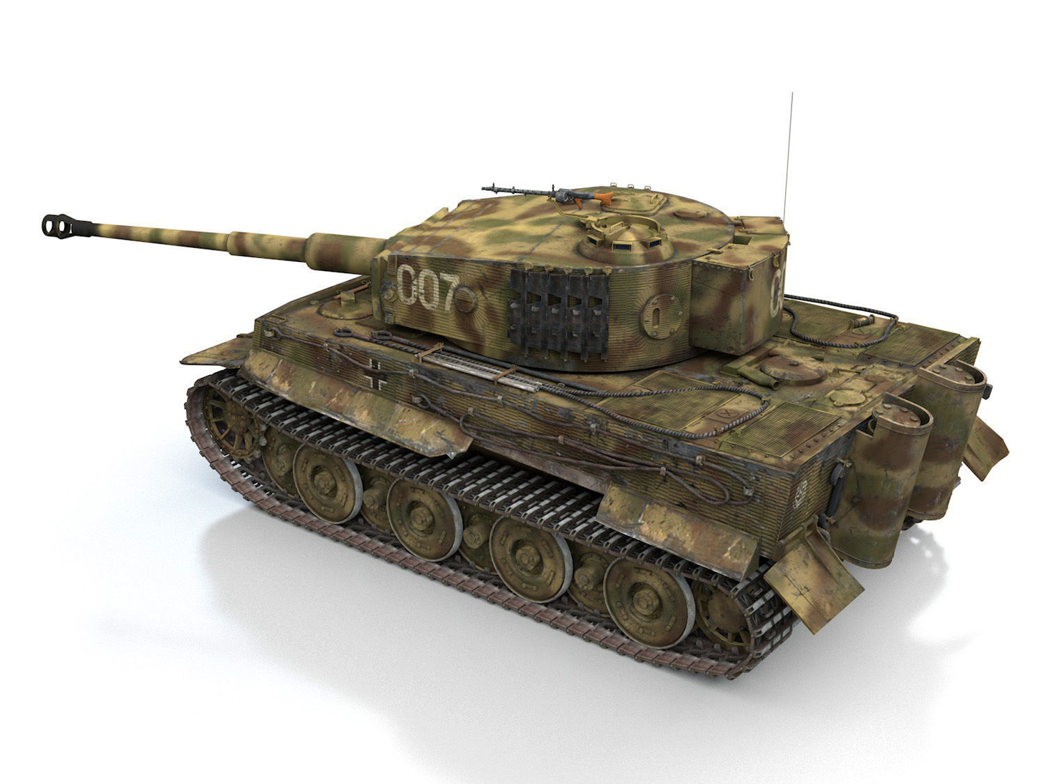 Panzer VI - Tiger - 007 - Late Production 3D model | CGTrader
