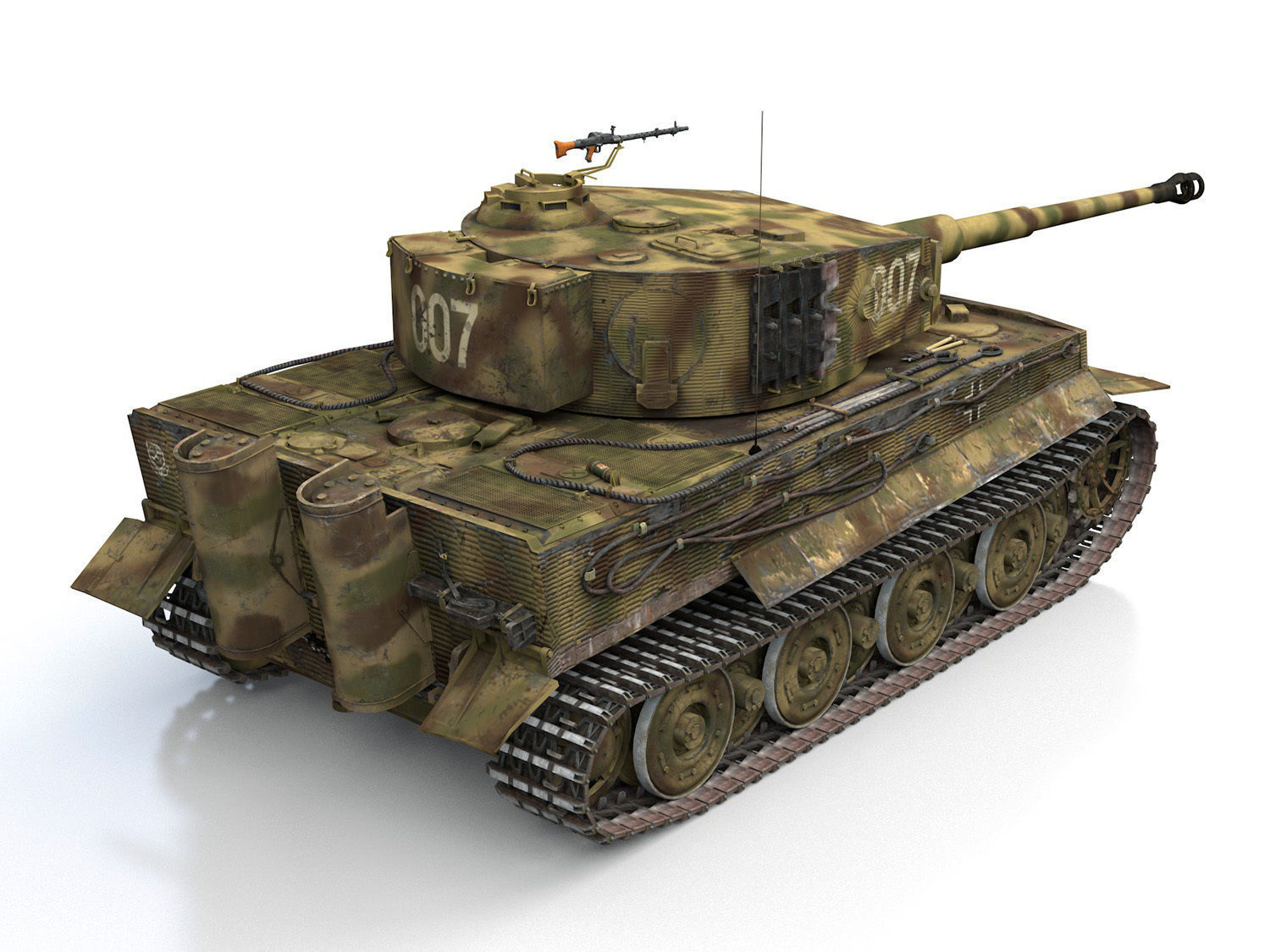 Panzer VI - Tiger - 007 - Late Production 3D model | CGTrader