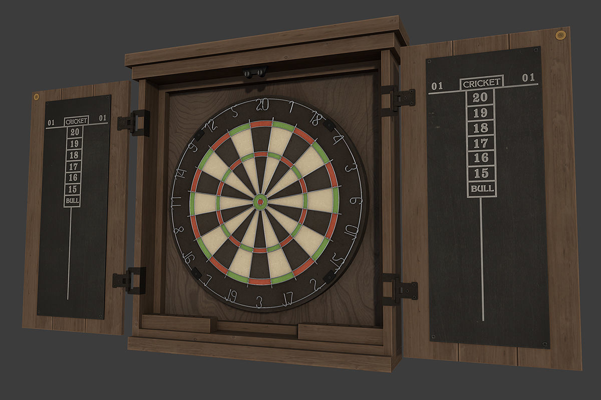 3D model Darts dart board VR / AR / low-poly | CGTrader