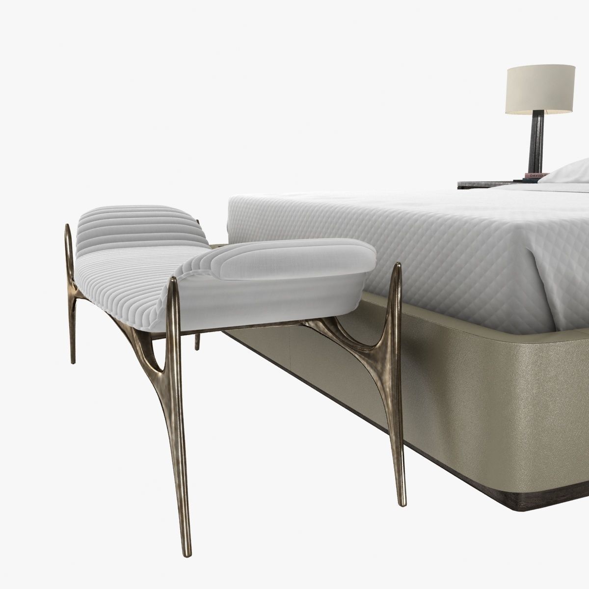 Holly Hunt bedroom furniture set 2 3D model | CGTrader