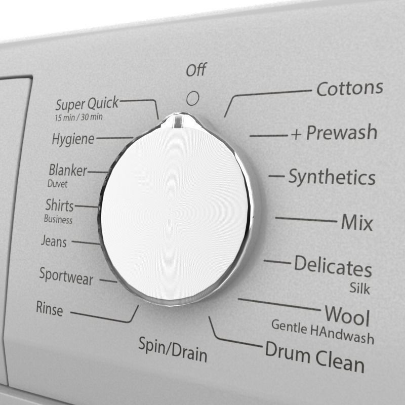 FRONT LOAD SILVER WASHING MACHINE 3D model | CGTrader