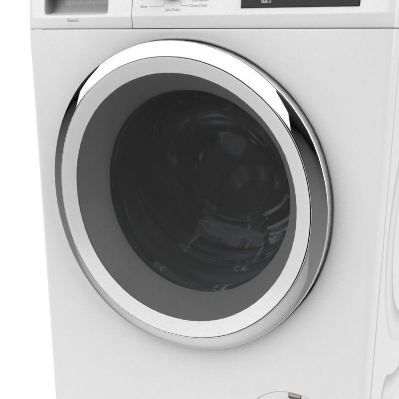 FRONT LOAD SILVER WASHING MACHINE 3D model | CGTrader