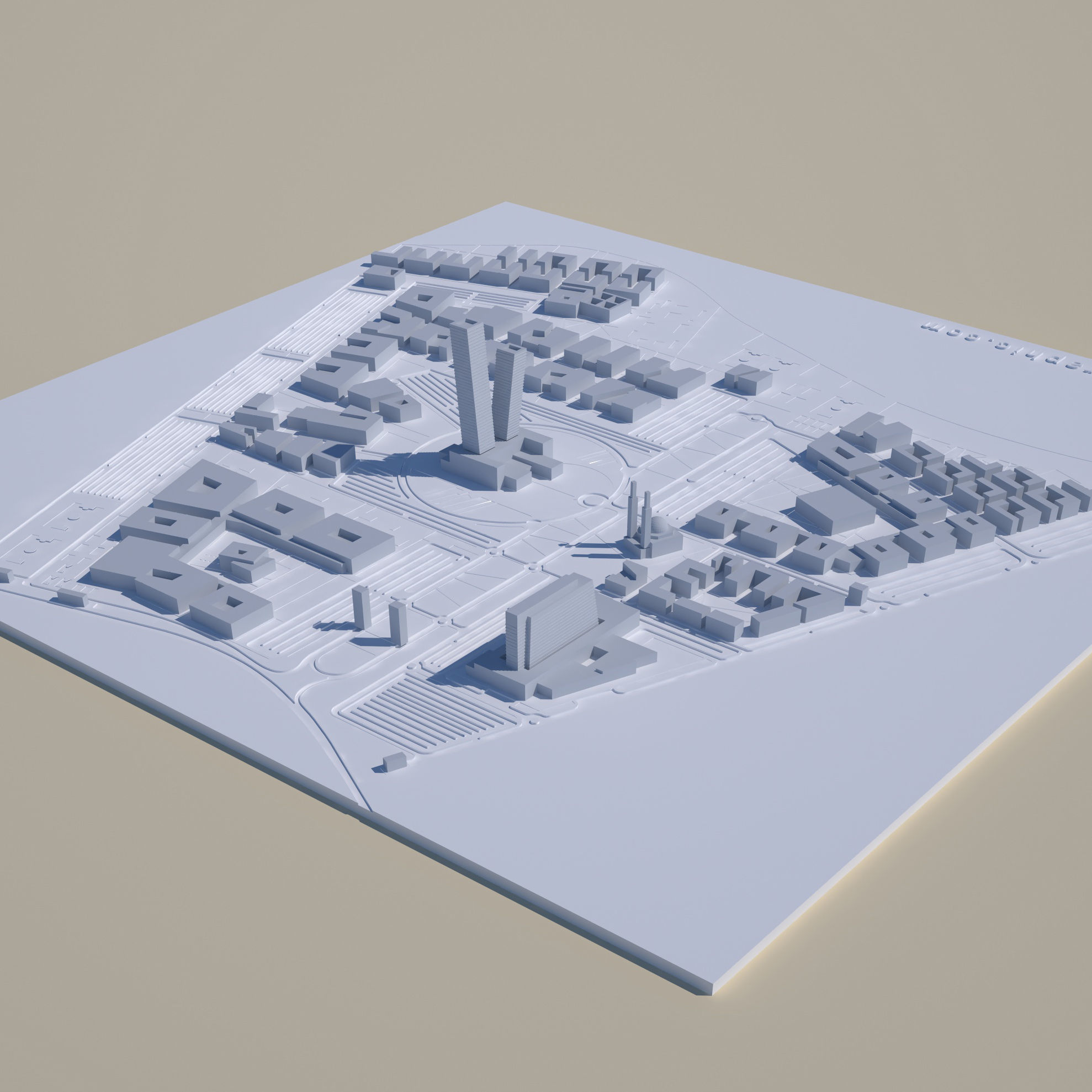 Site Plan for University 3D model 3D printable | CGTrader