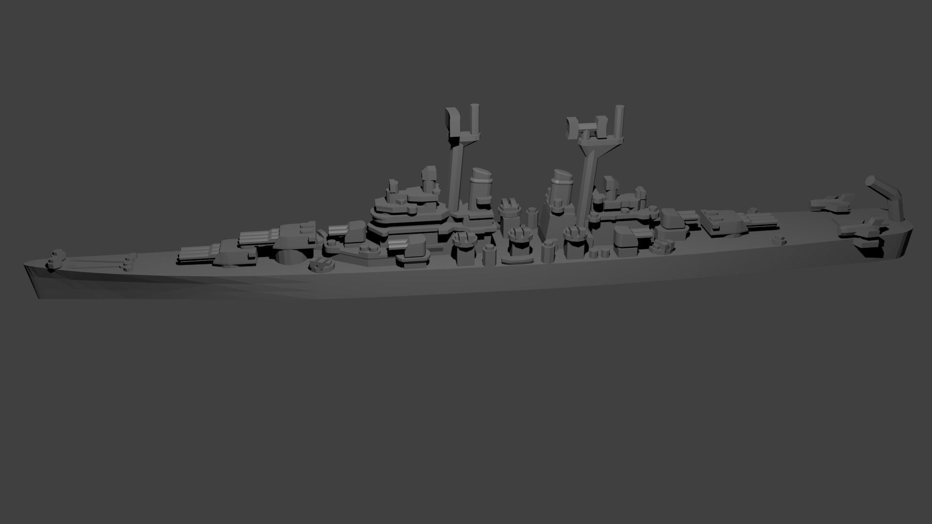 US Baltimore Class Cruiser Warship 3D model 3D printable | CGTrader