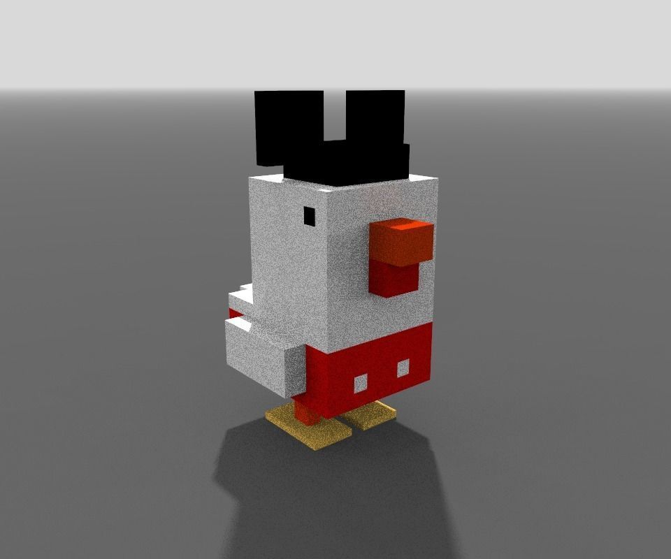 3D model Voxel Mickey Mouse Chicken VR / AR / low-poly | CGTrader