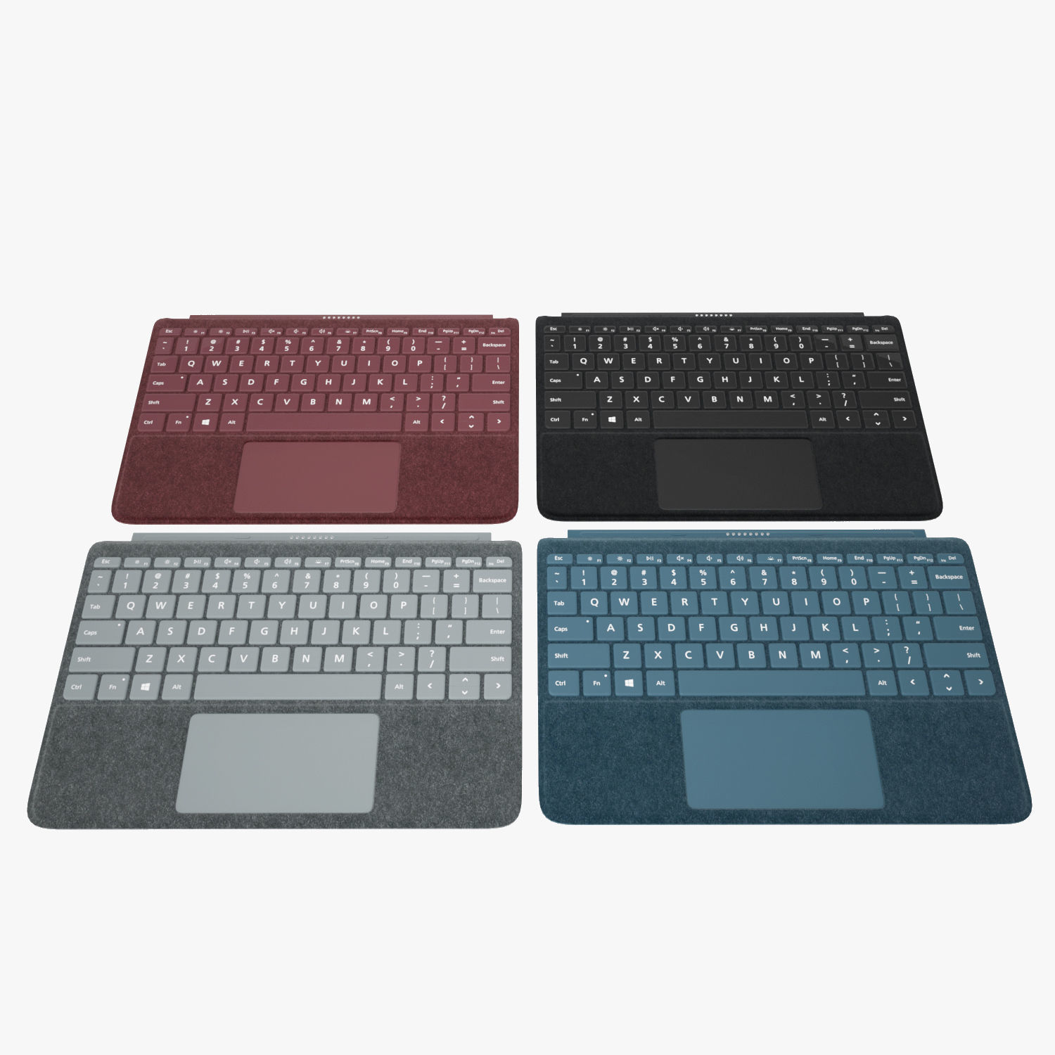 Microsoft Surface Go with Keyboard All Colors 3D model | CGTrader