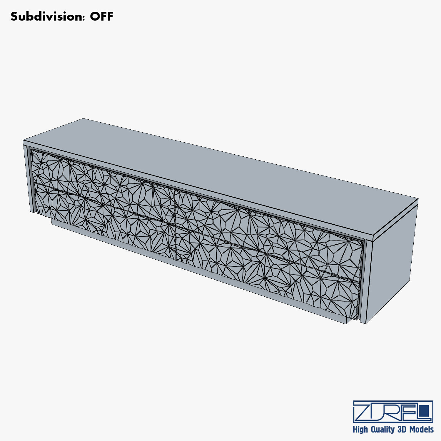 Fendi TV Console Stand 3D model | CGTrader