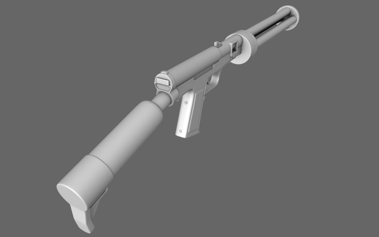 Cyborg Shotgun Rifle 3D model | CGTrader