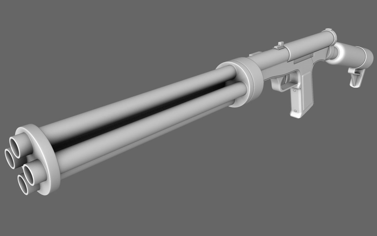 Cyborg Shotgun Rifle 3D model | CGTrader