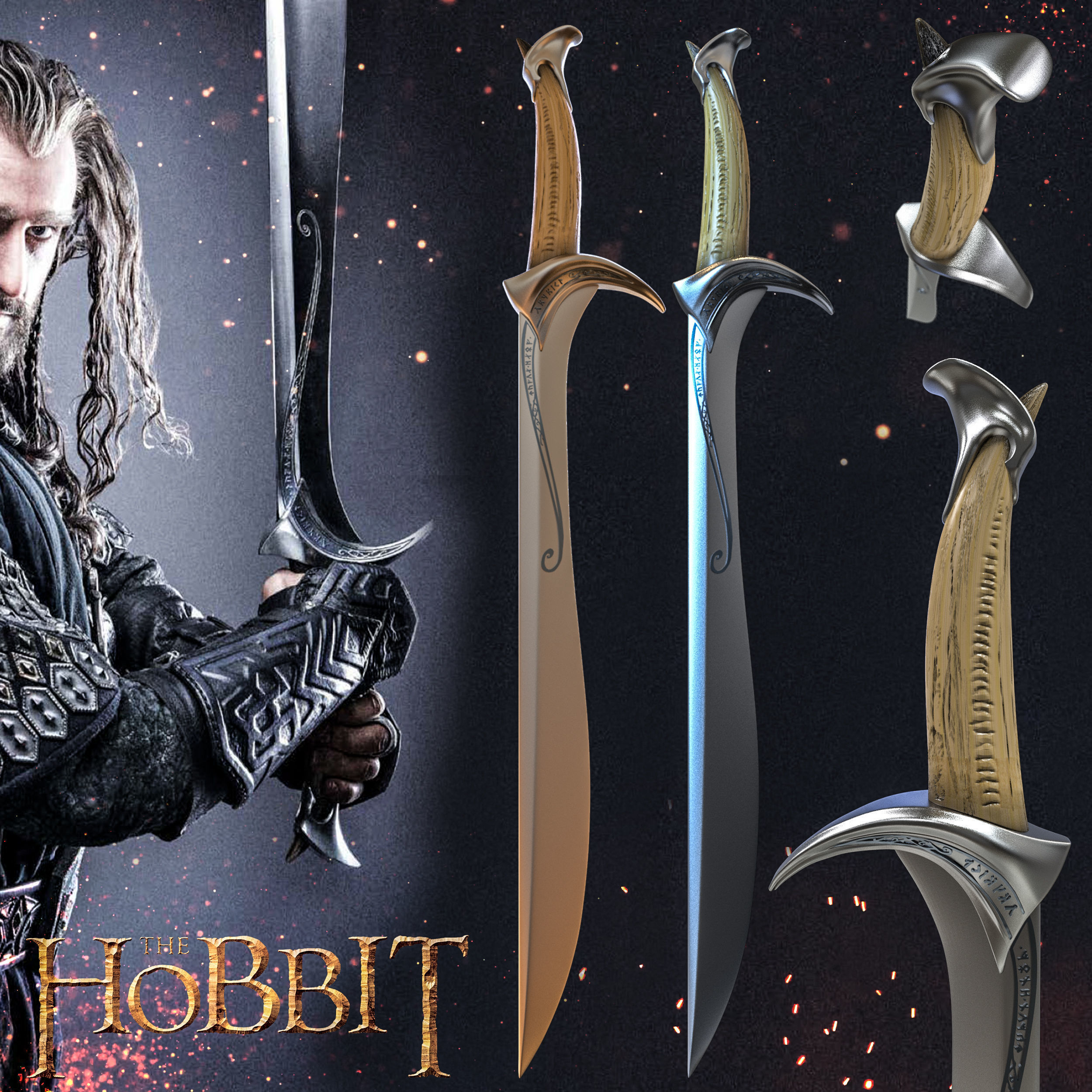 SWORD of THORIN OAKENSHIELD - Orcrist from The Hobbit 3D model 3D ...