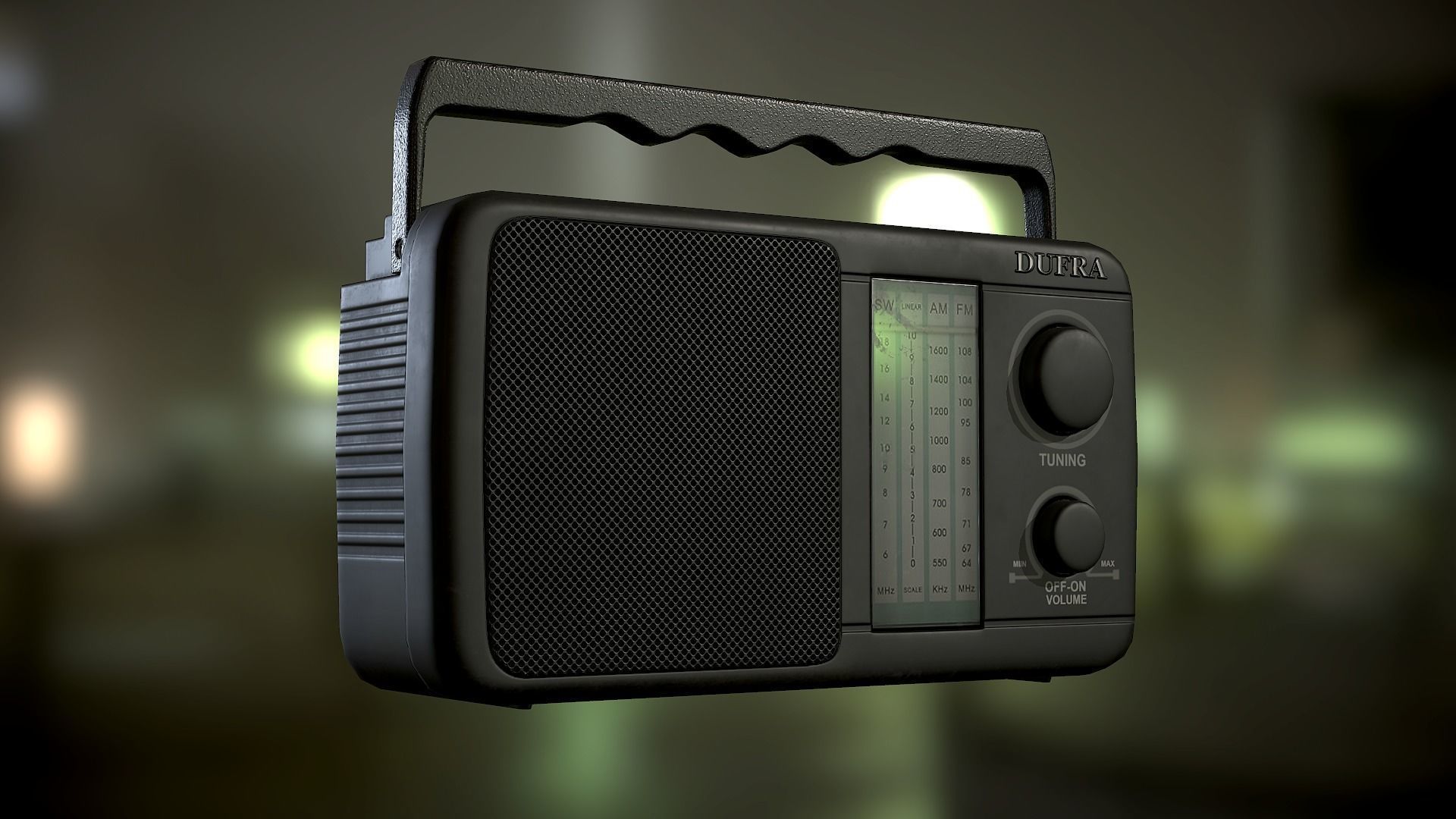 3D model Radio Black VR / AR / low-poly | CGTrader