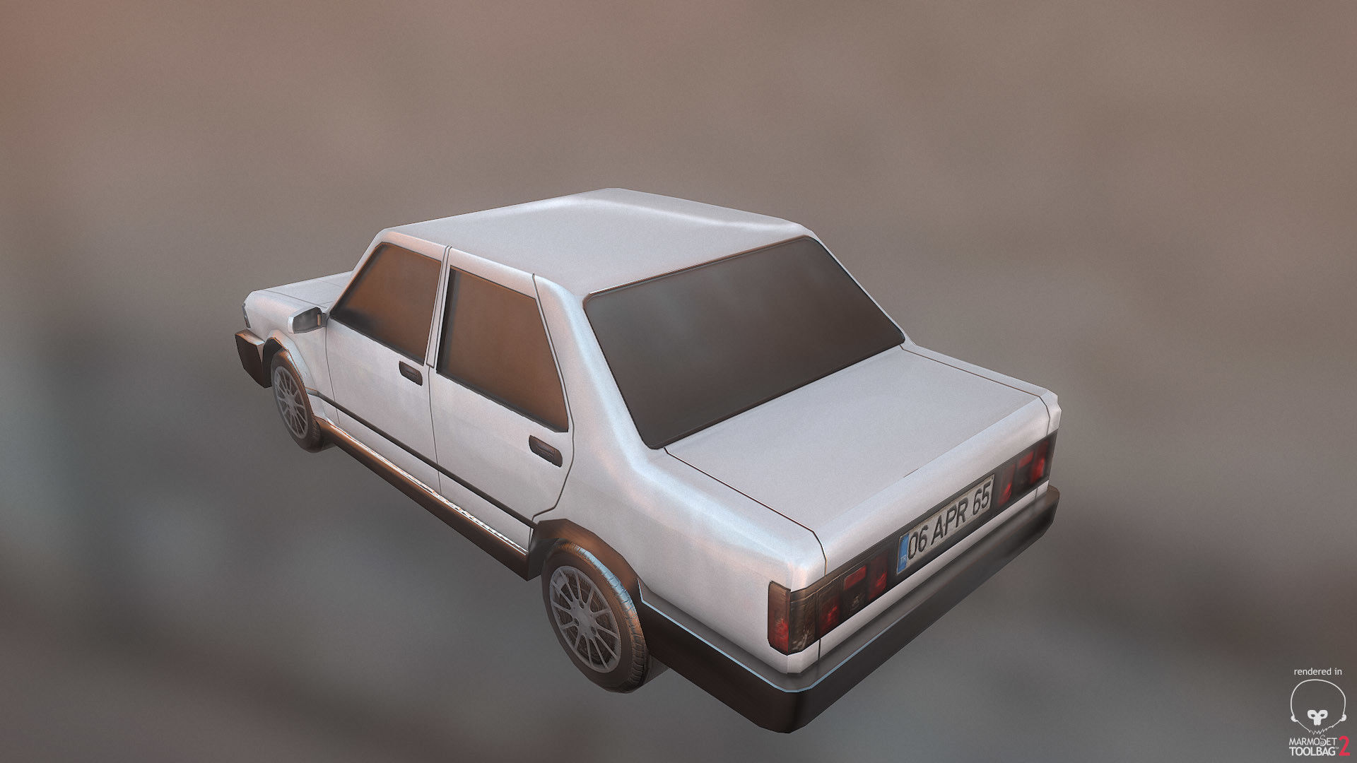 3D model Tofas Sahin Car Araba Arac Dogan SLX Turkish Older Car Fiat VR ...