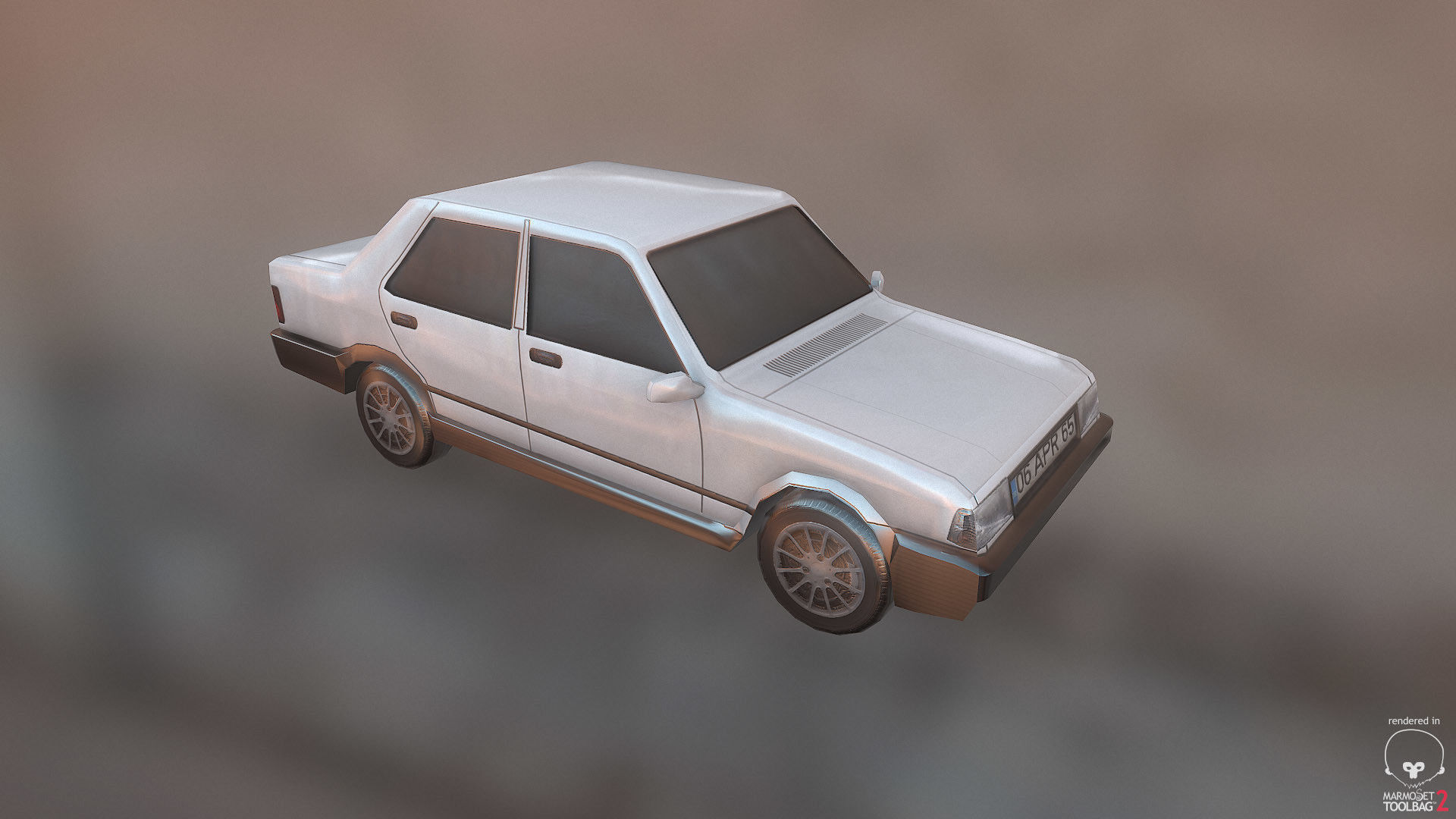 3D model Tofas Sahin Car Araba Arac Dogan SLX Turkish Older Car Fiat VR ...