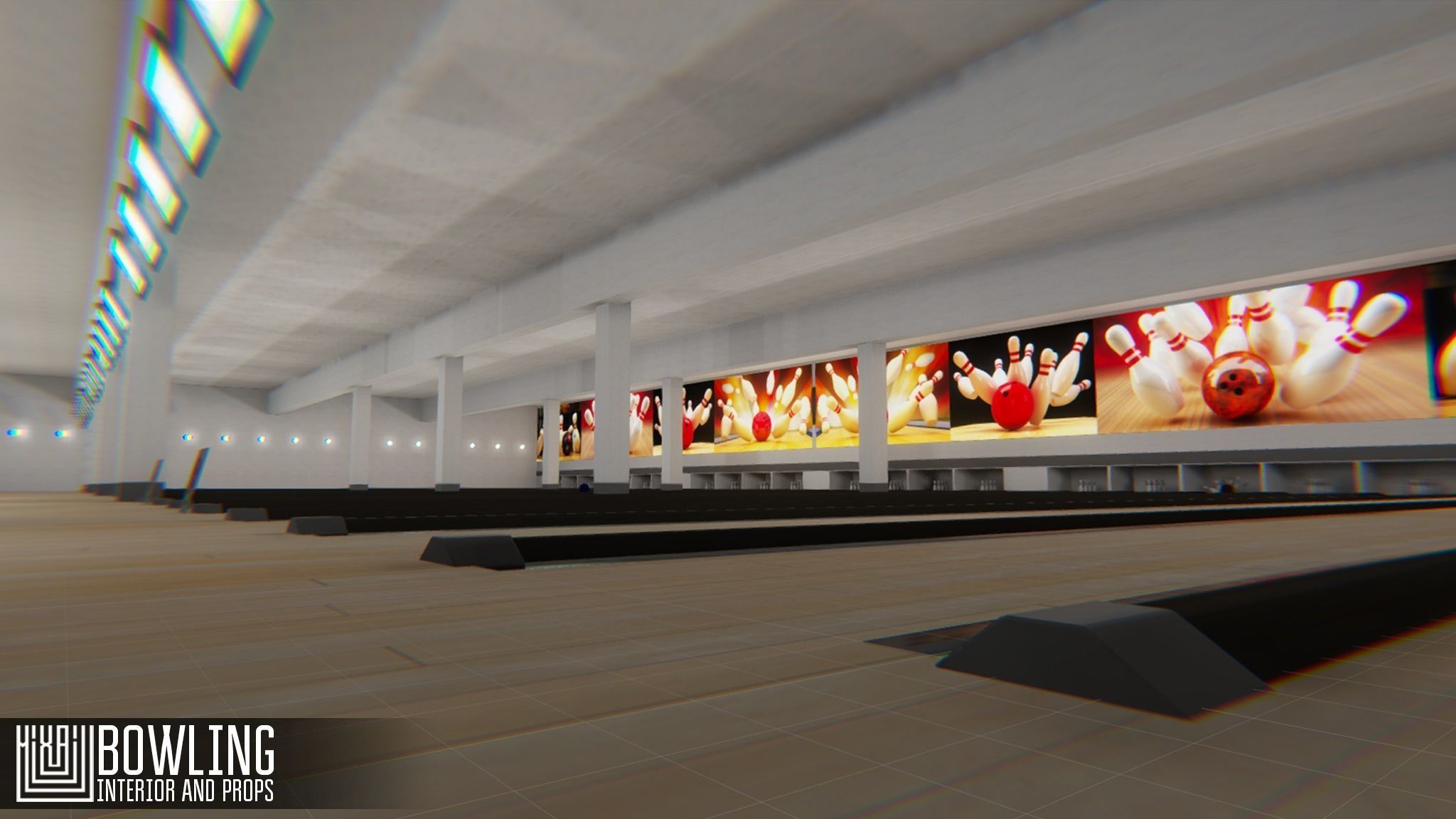 3D model Bowling - interior and propsBowling - interior and props VR ...