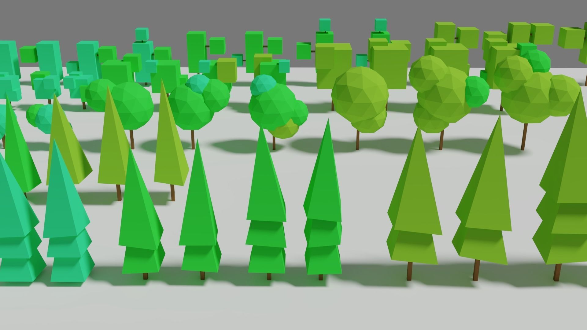 3D model Low Poly Cartoon Tree Pack VR / AR / low-poly | CGTrader