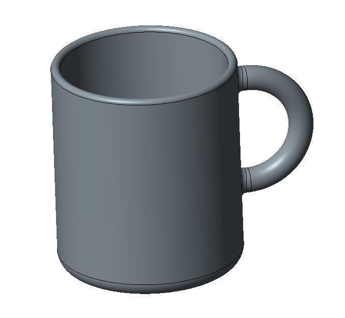 Simple Design Mug 3D model 3D printable | CGTrader