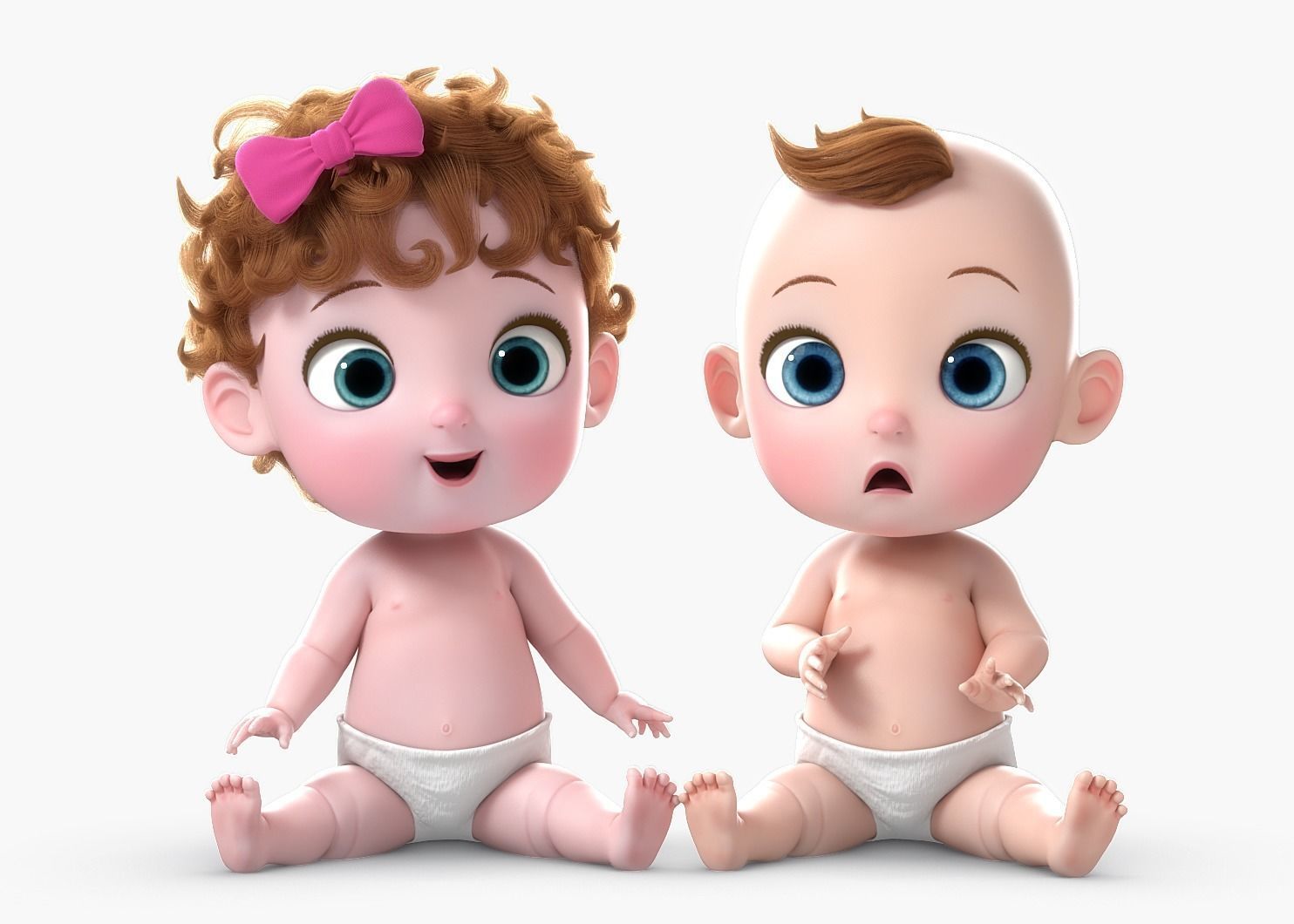 Cartoon Family Rigged V5 3D model rigged | CGTrader