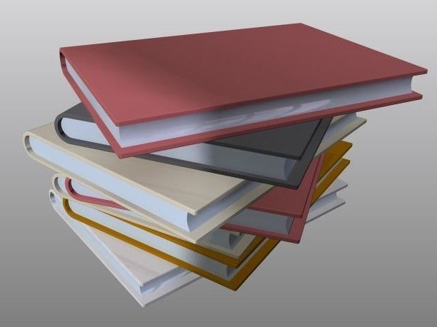 Set of stacked Books 3D model 3D printable | CGTrader