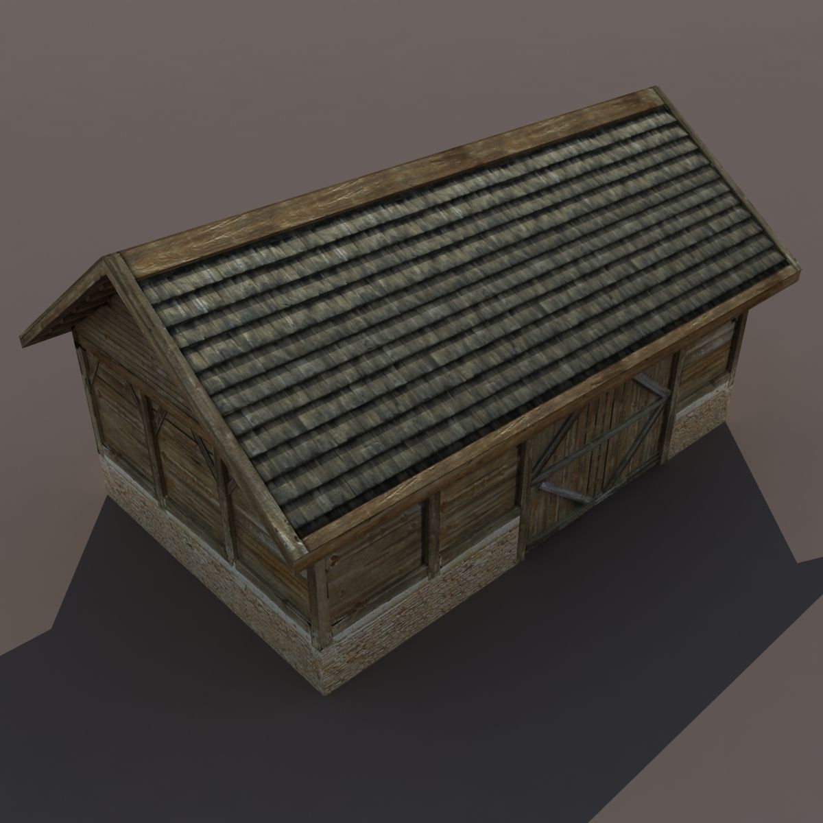 3D model Old Barn Low poly 3d model VR / AR / low-poly | CGTrader