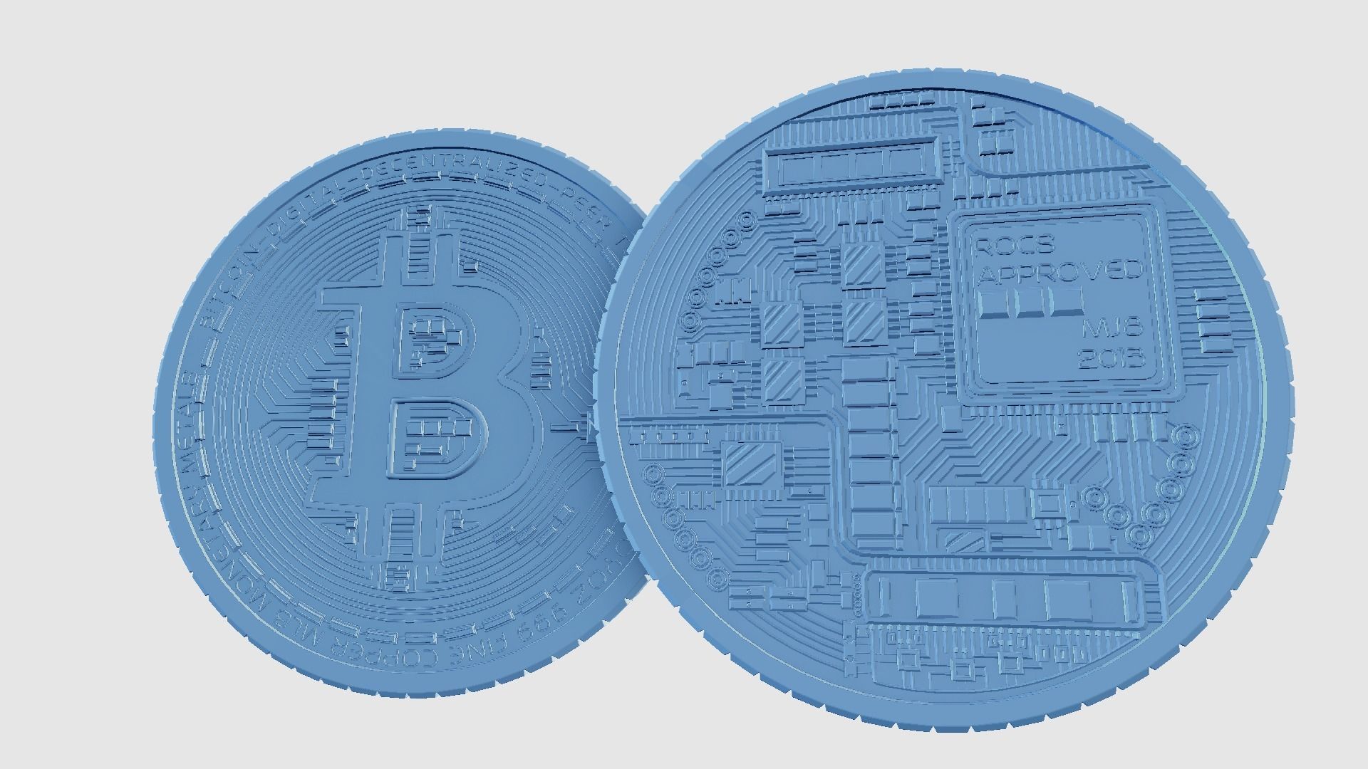 high details bitcoin model 3D model | CGTrader