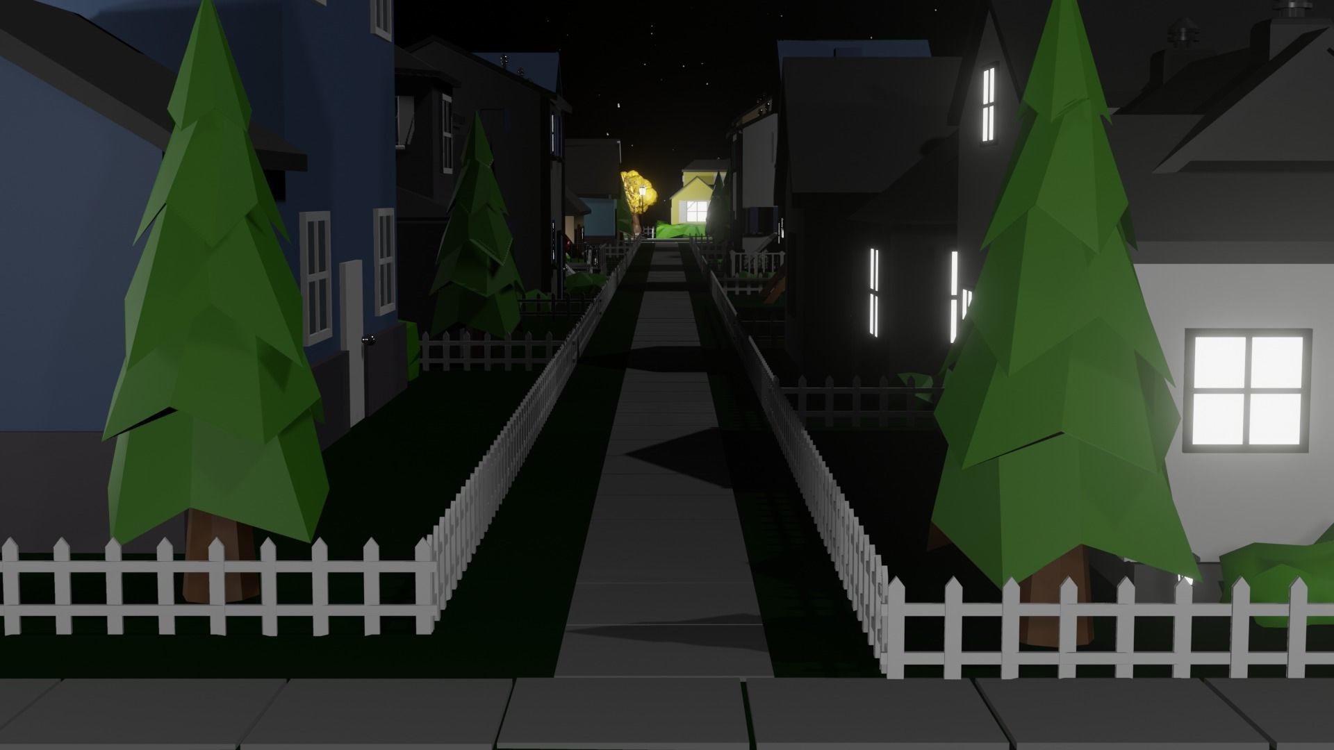 3D model Neighborhood Low Poly map of building in minecraft VR / AR ...