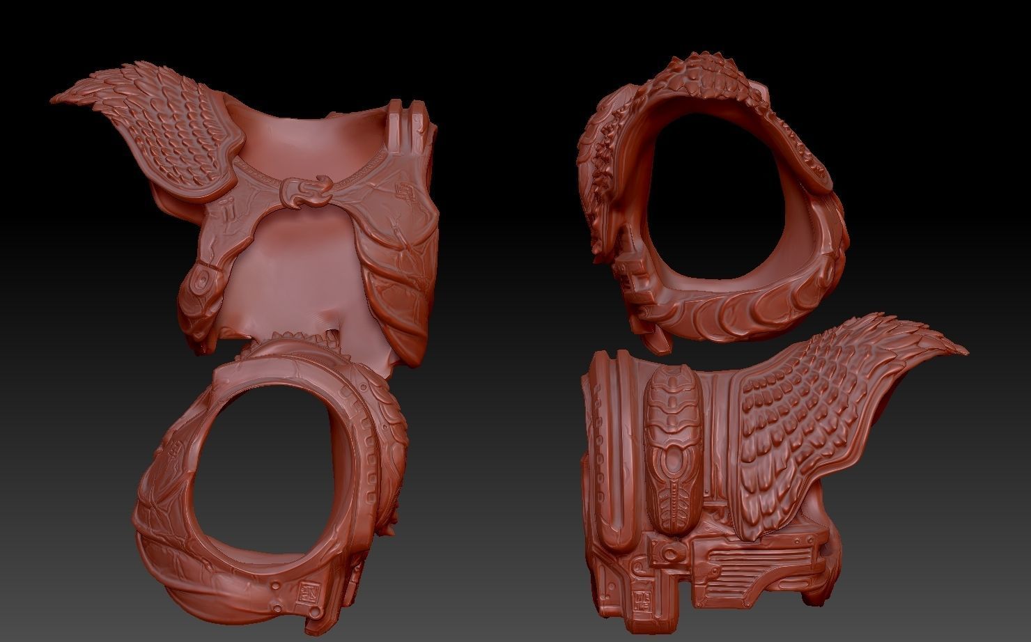 predator 2 inspired chest armour 3D model 3D printable | CGTrader