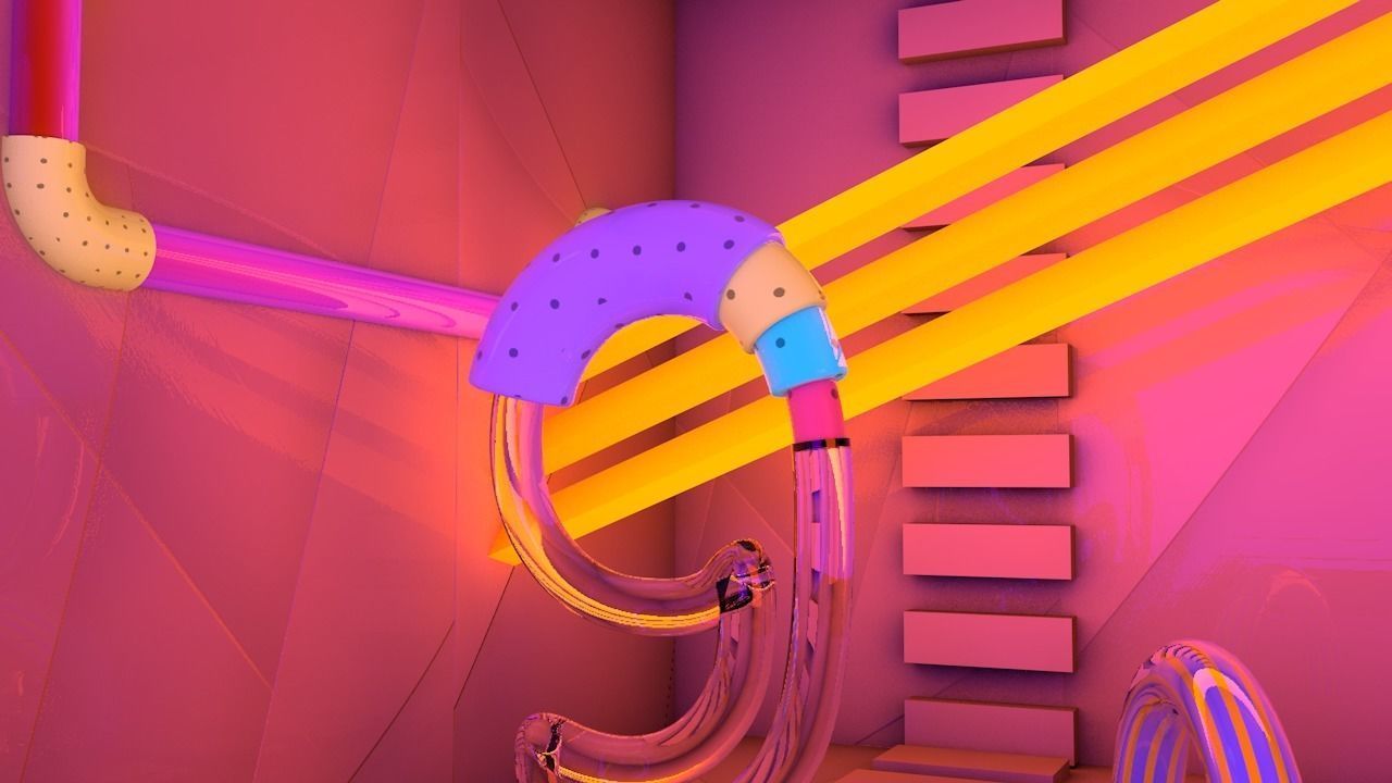 3D model abstract animation VR / AR / low-poly rigged animated | CGTrader