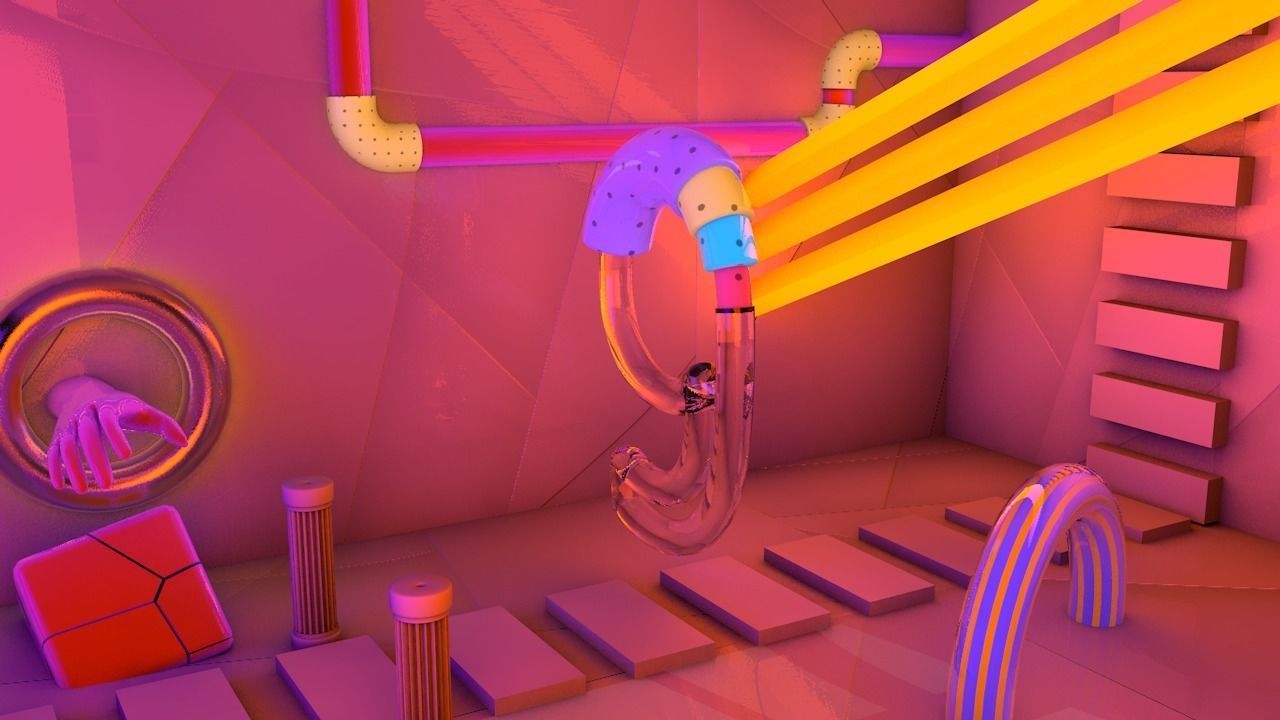 3D model abstract animation VR / AR / low-poly rigged animated | CGTrader