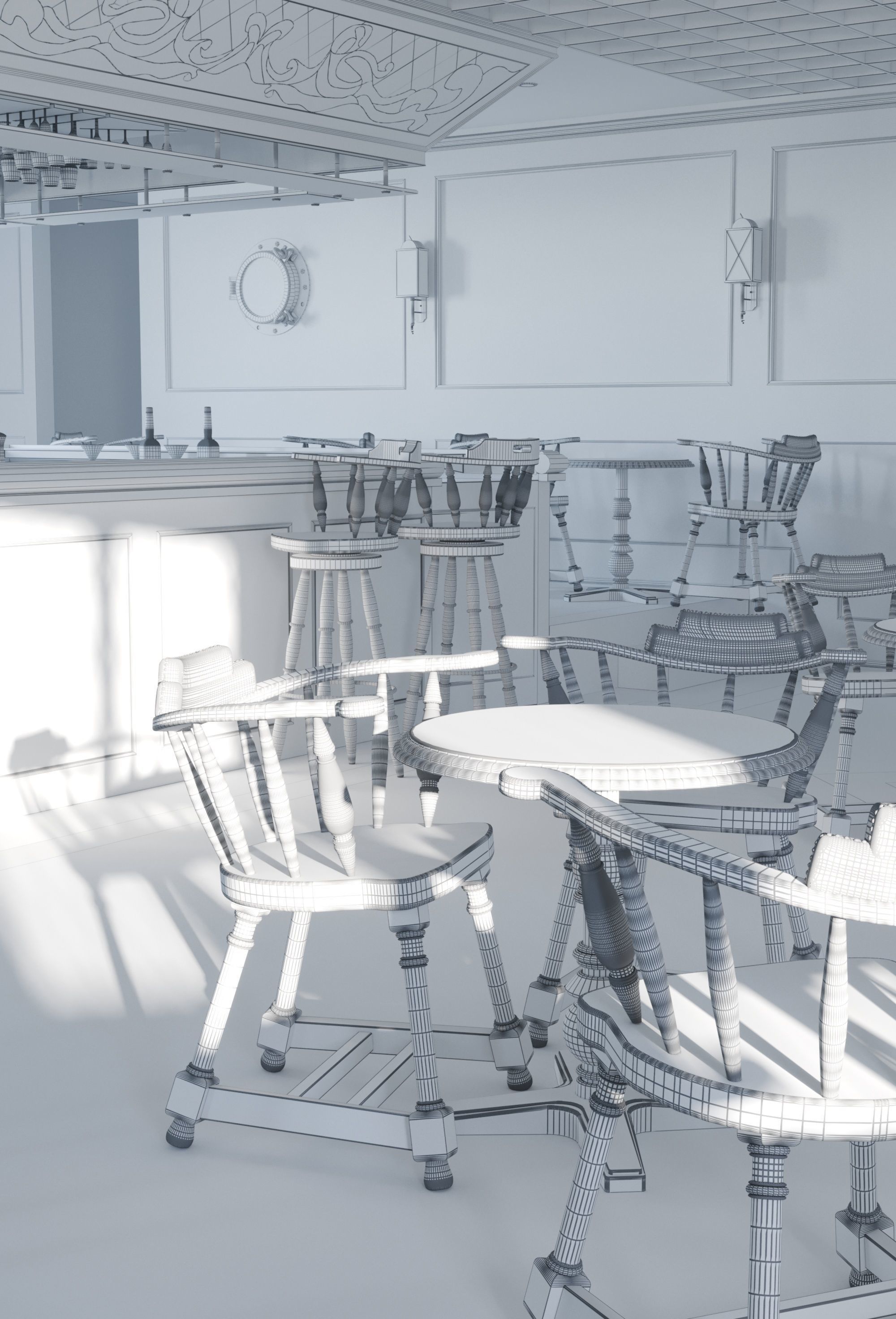 Pub scene 3D model | CGTrader