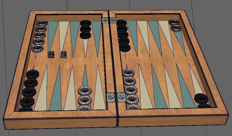 The Backgammon set 3D model | CGTrader