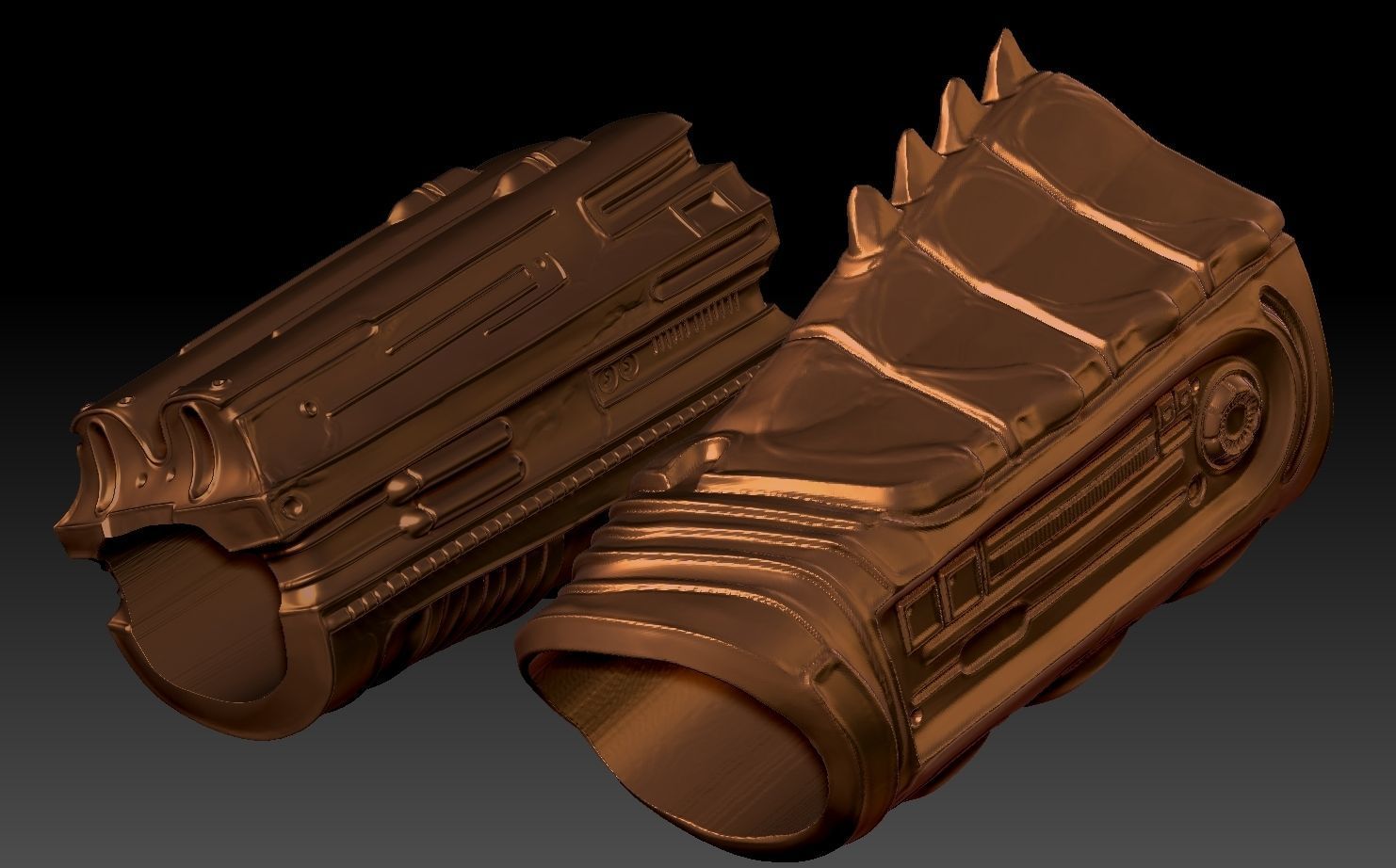 predator 2 inspired wrist gauntlets 3D model 3D printable | CGTrader
