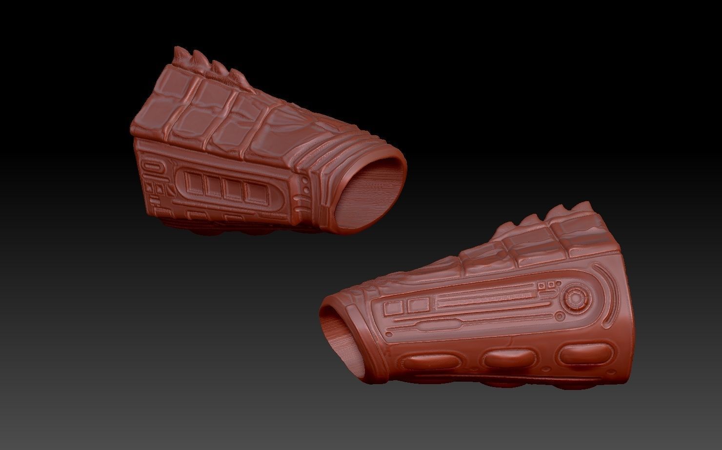 predator 2 inspired wrist gauntlets 3D model 3D printable | CGTrader