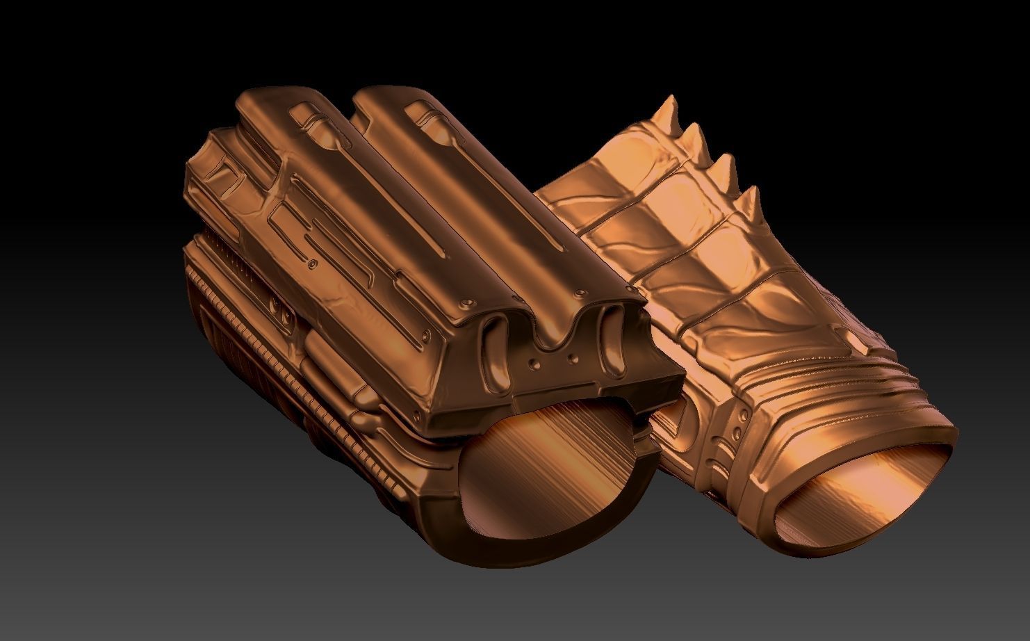 predator 2 inspired wrist gauntlets 3D model 3D printable | CGTrader