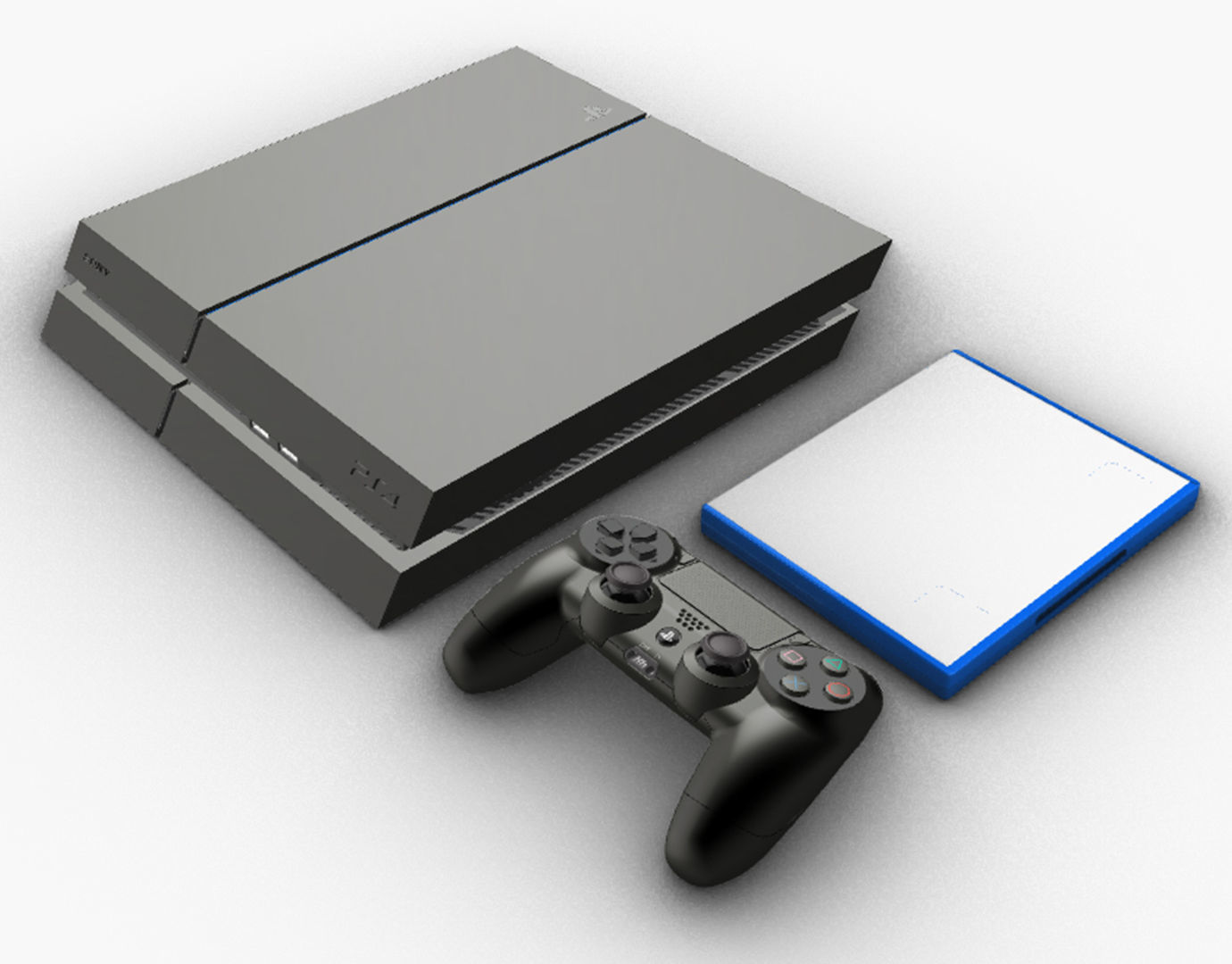 Sony PS4 Console and DualShock Controller 3D model | CGTrader