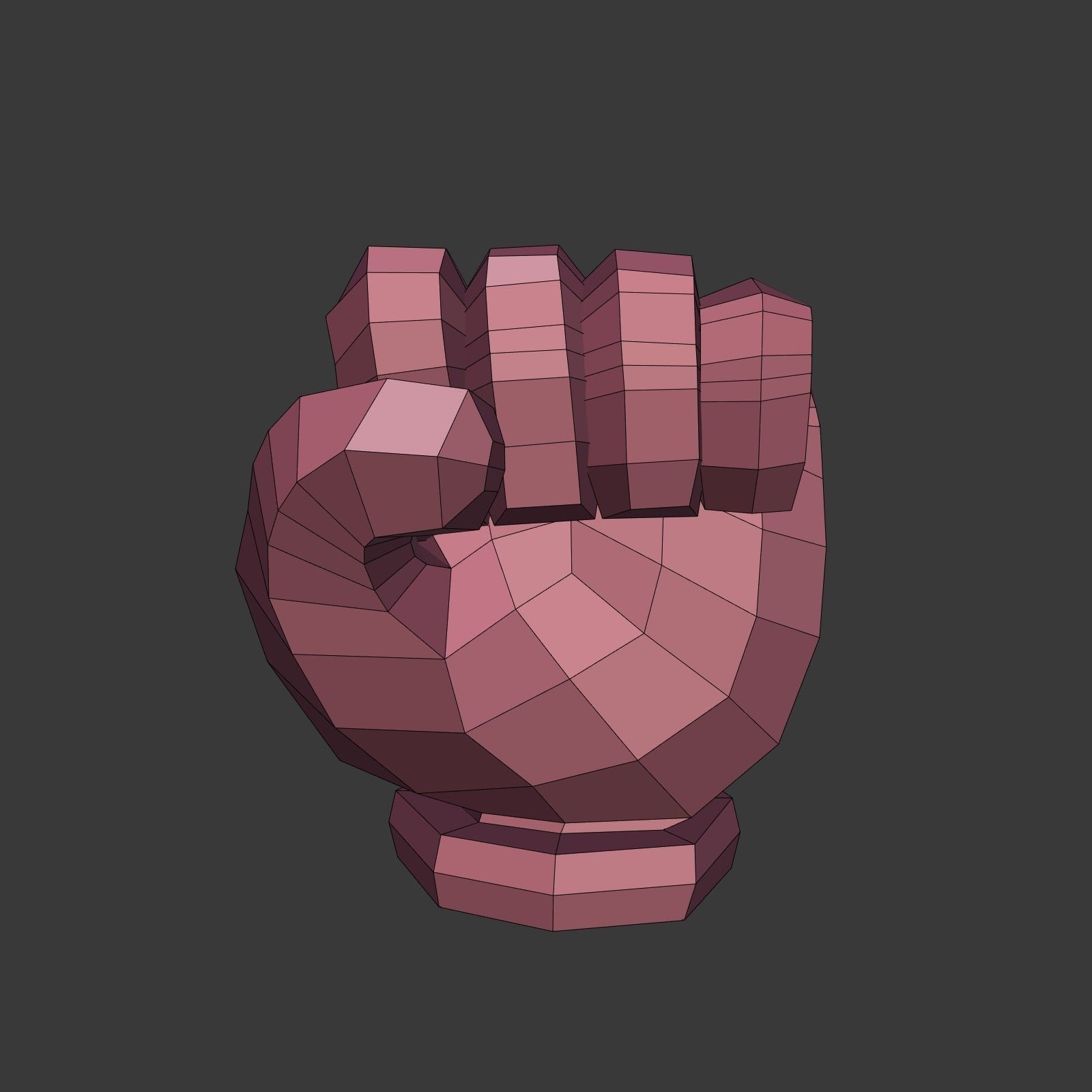 3D model Cartoon Hand - Fist Icon VR / AR / low-poly | CGTrader