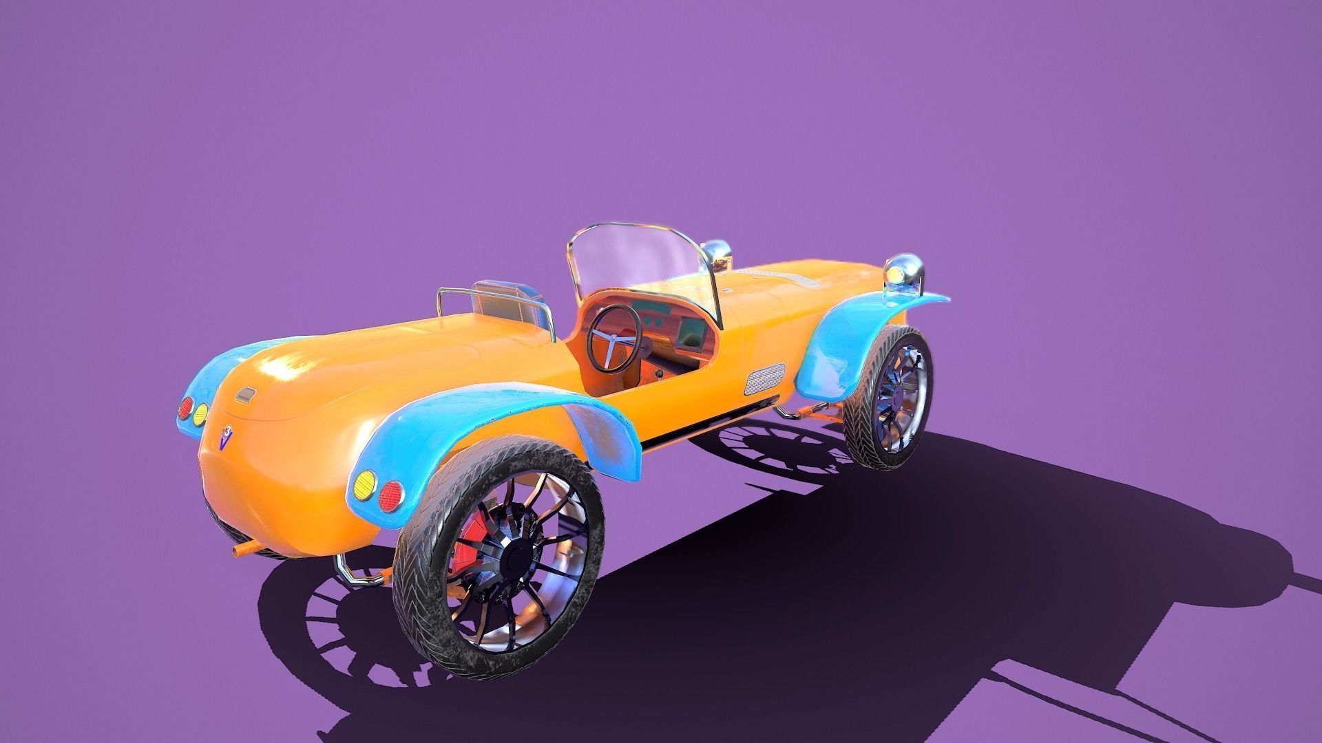 3D model V3 Racing Car VR / AR / low-poly rigged | CGTrader