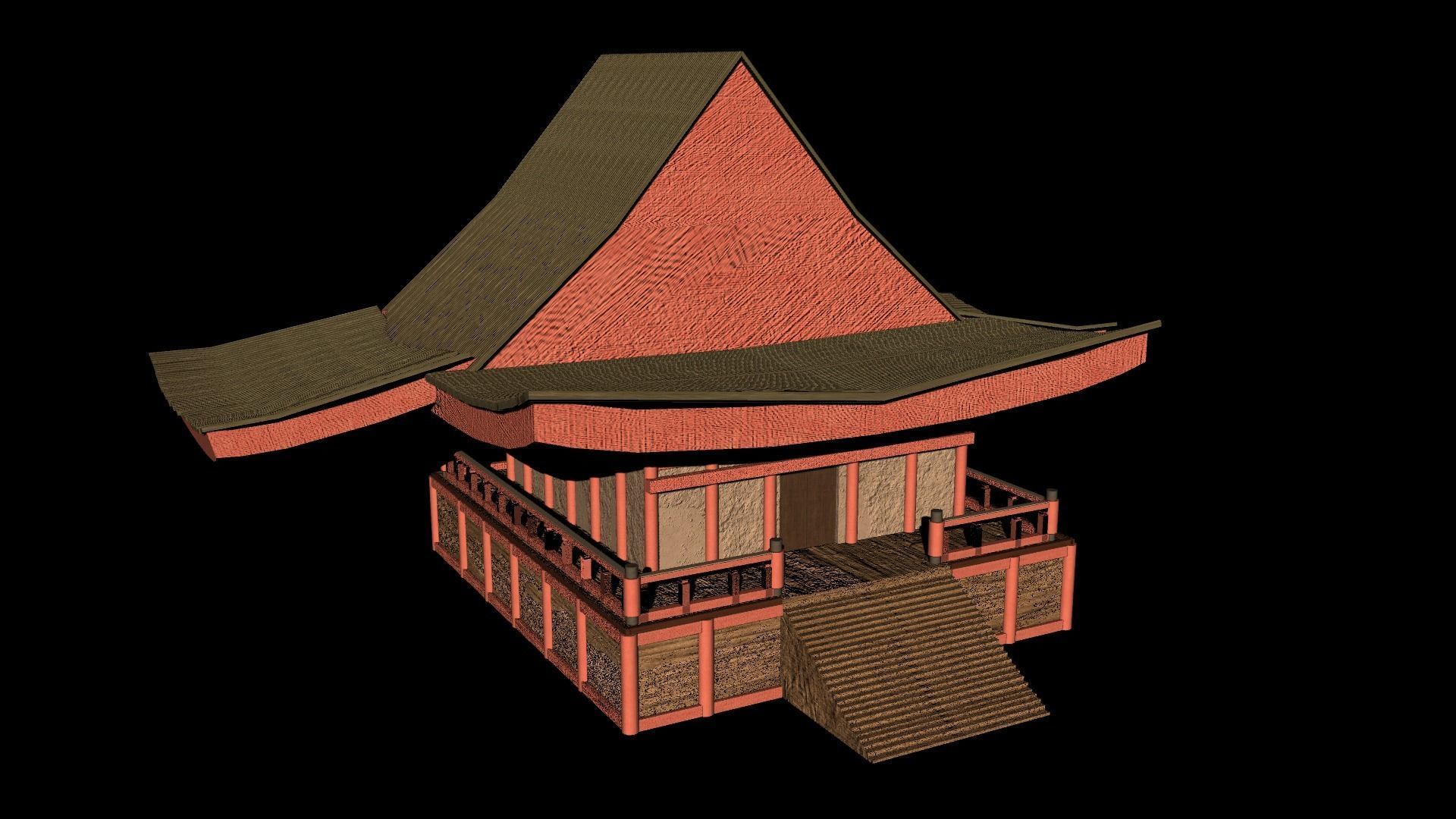 Japanese buildings free VR / AR / low-poly 3D model | CGTrader