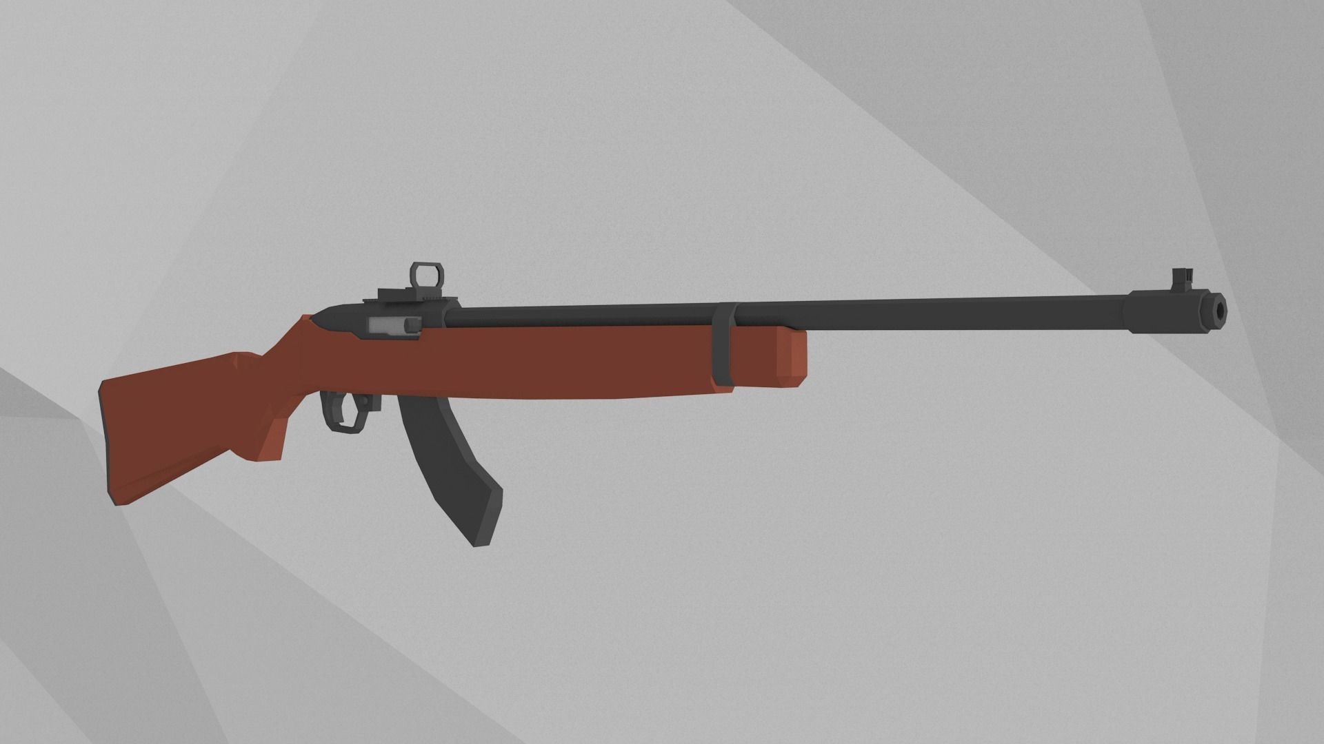 3D model Low Poly Ruger 22 Rifle VR / AR / low-poly | CGTrader