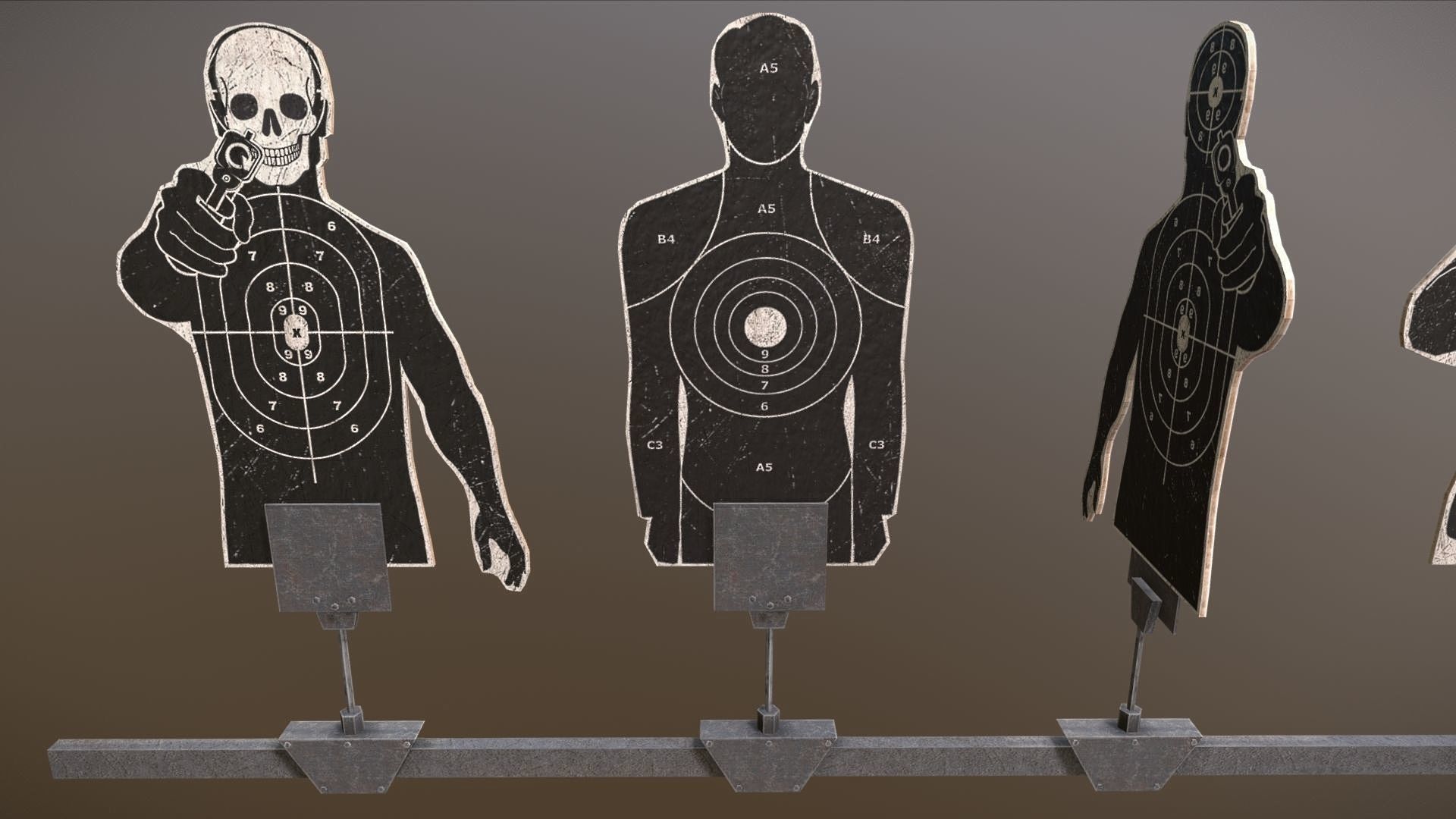 3D model Shooting Targets Pack VR / AR / low-poly | CGTrader