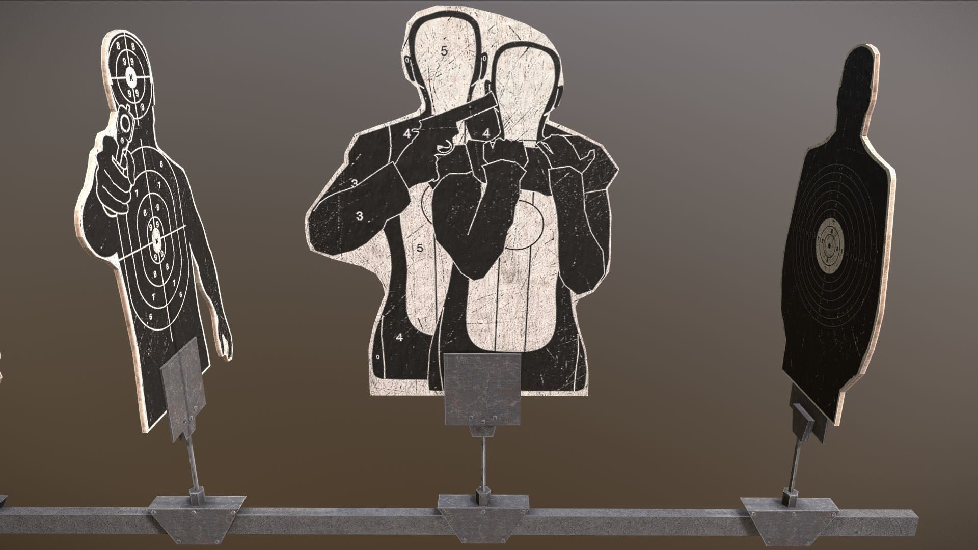 3D model Shooting Targets Pack VR / AR / low-poly | CGTrader