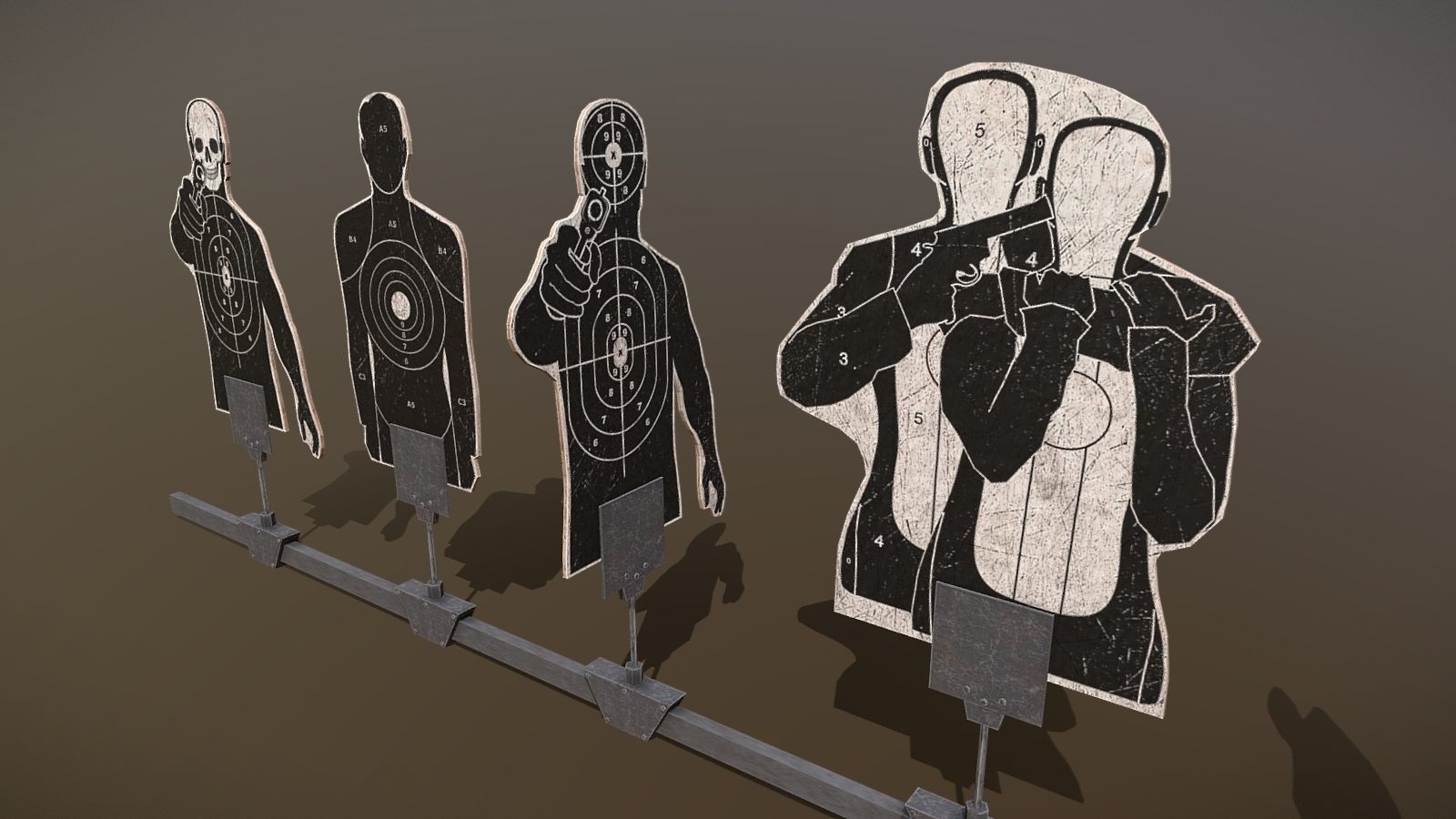 3D model Shooting Targets Pack VR / AR / low-poly | CGTrader