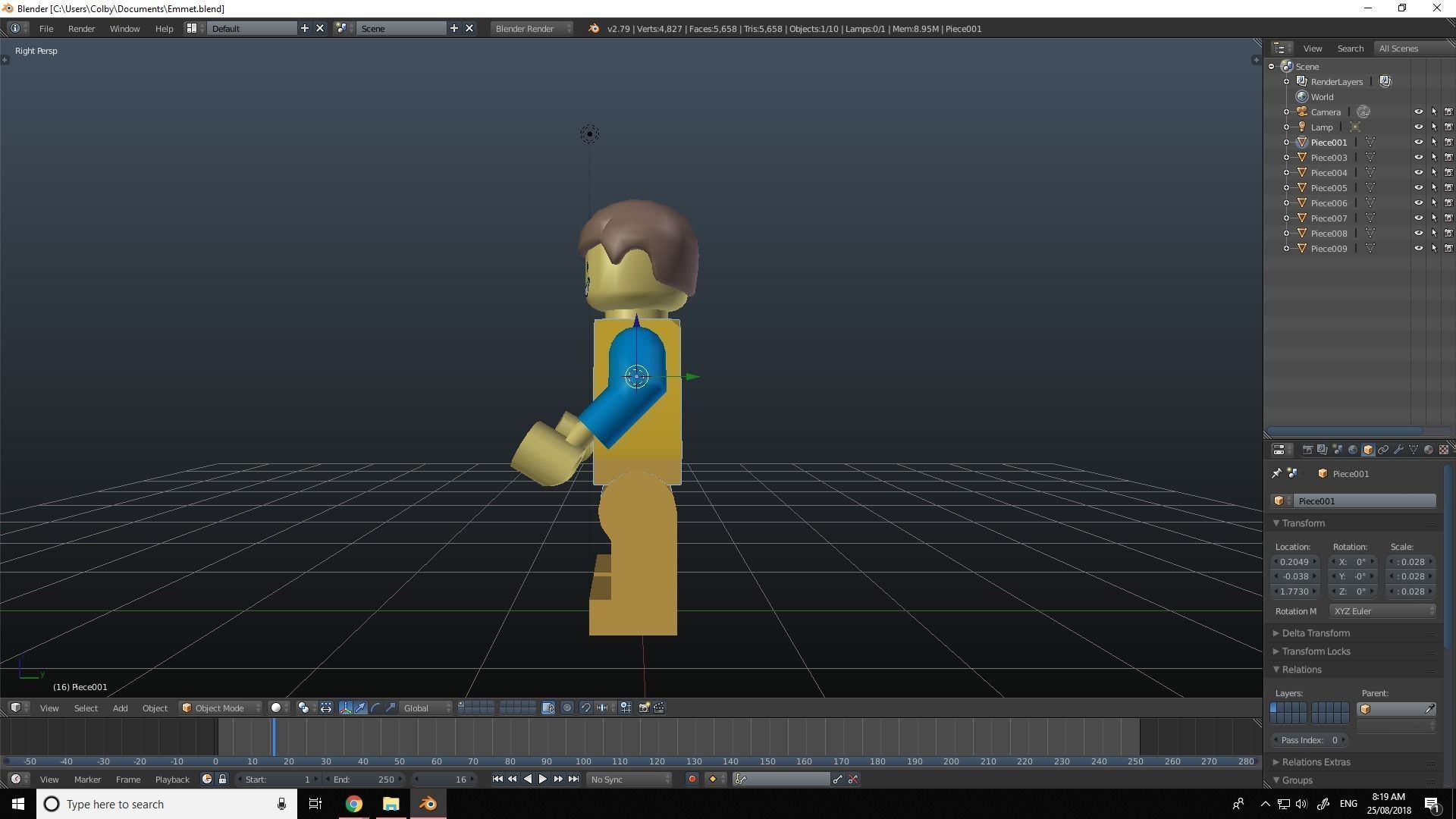 Emmet lego character in software 3D model | CGTrader