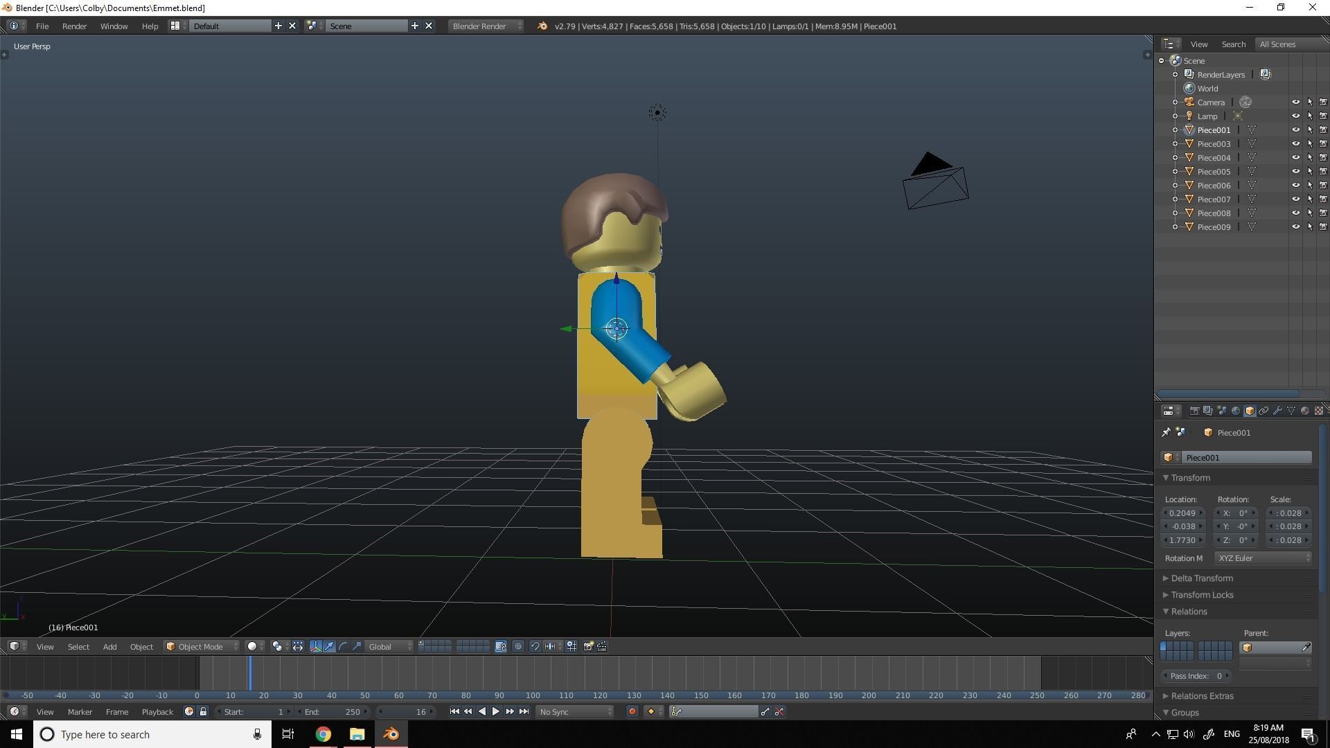Emmet lego character in software 3D model | CGTrader