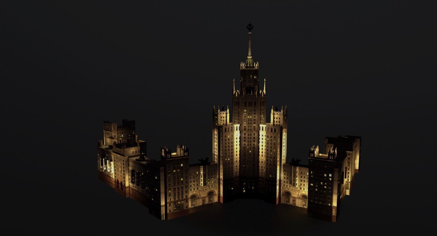 3D model Moscow House Building61 VR / AR / low-poly | CGTrader