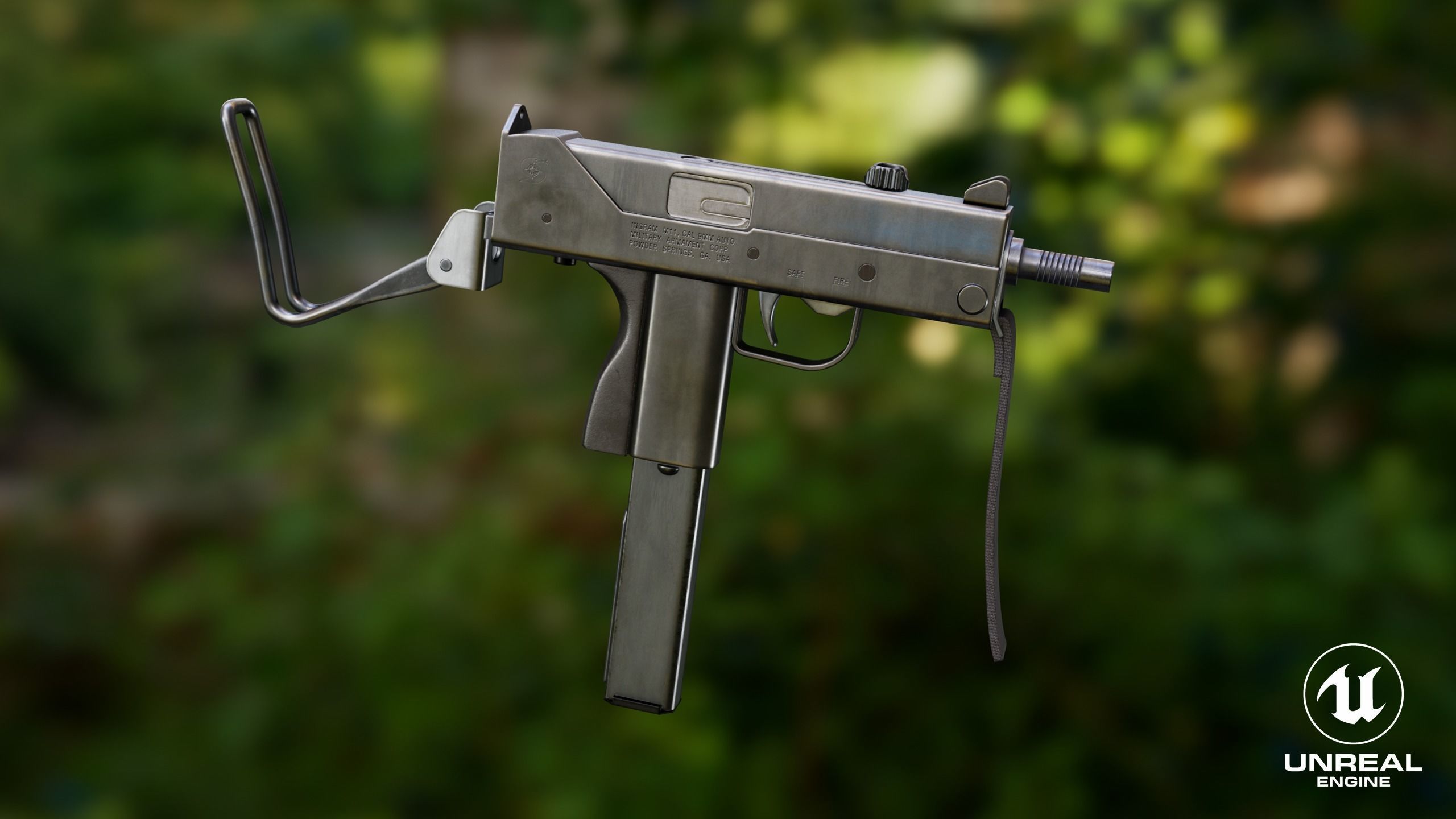 3D model Game-ready MAC-11 gun for gta san andreas VR / AR / low-poly ...