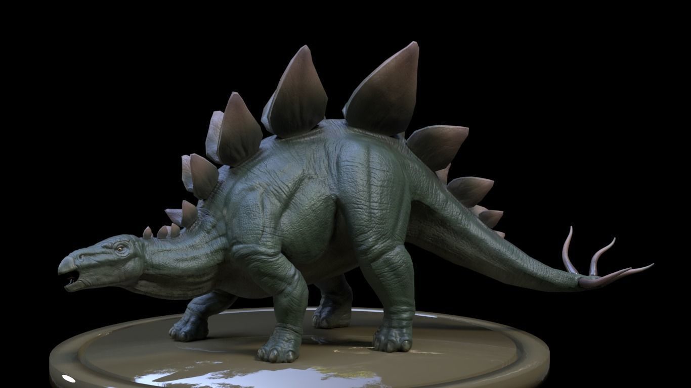 3D model 3D Stego dinosaur VR / AR / low-poly | CGTrader