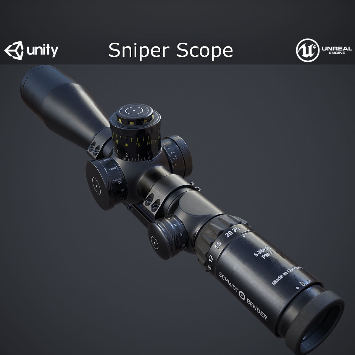 3D model Sniper Scope VR / AR / low-poly | CGTrader