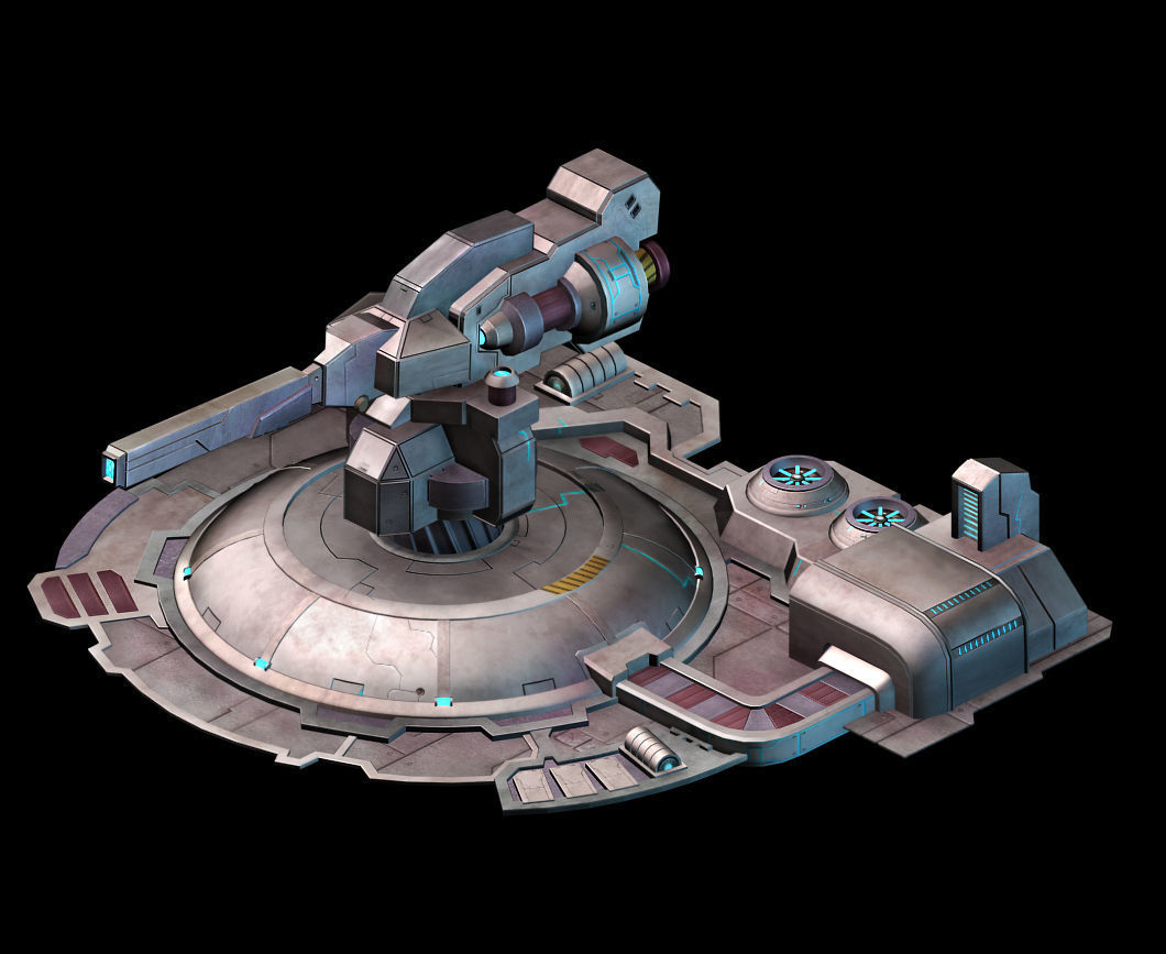 Mechanical Building - Fleet Turret 01 3D model | CGTrader